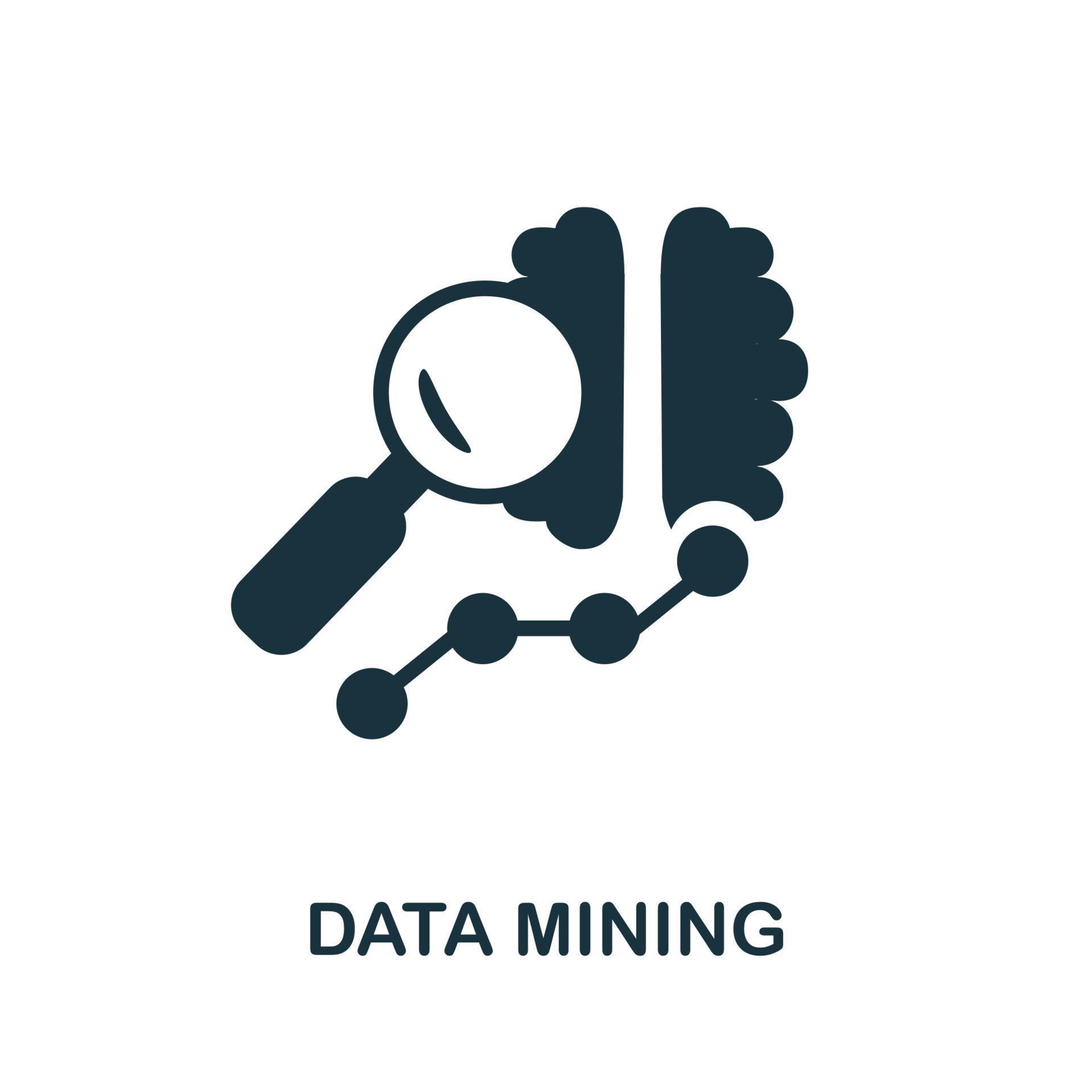 Data Mining icon. Simple element from business intelligence collection ...