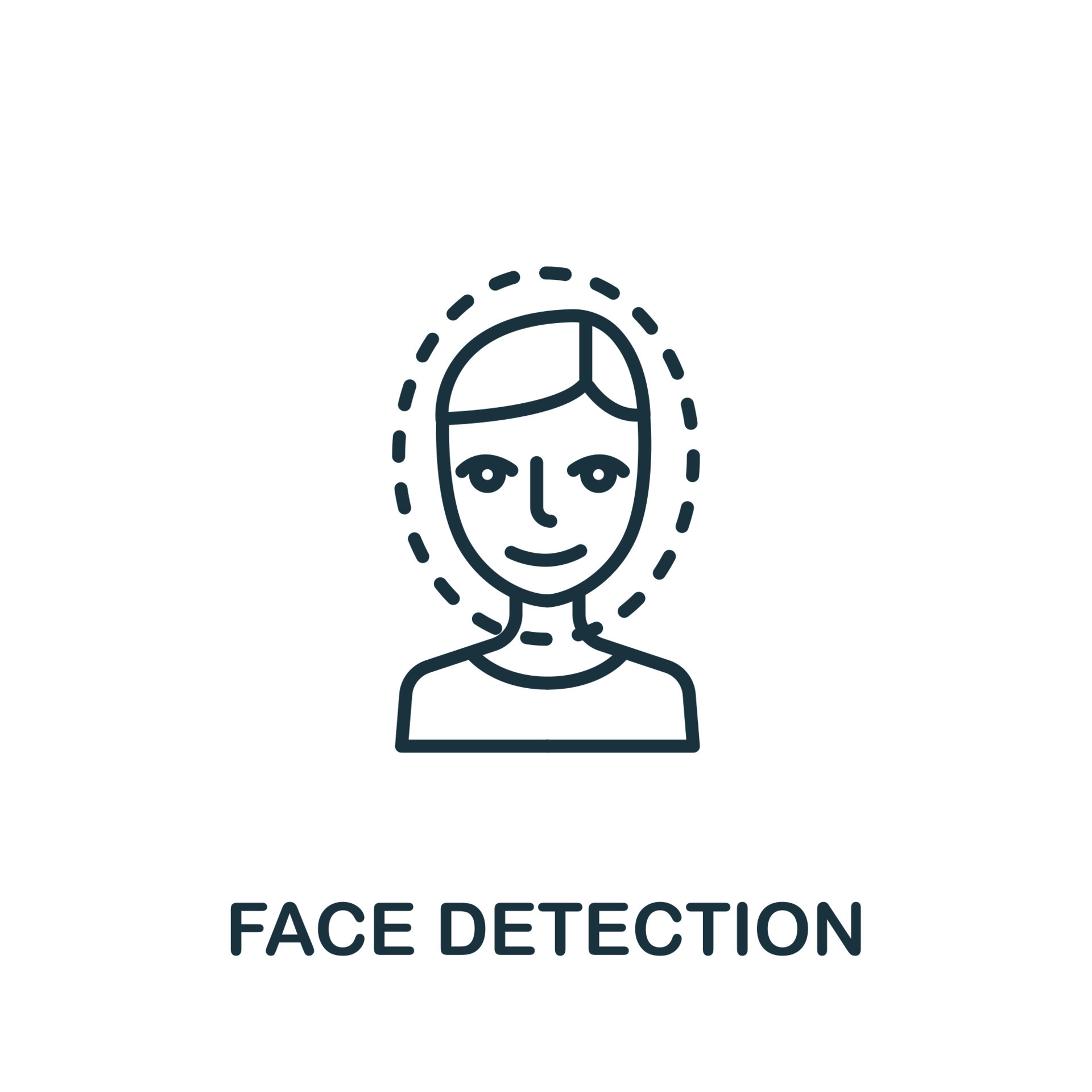 Face Detection Icon From Authentication Collection Simple Line Element
