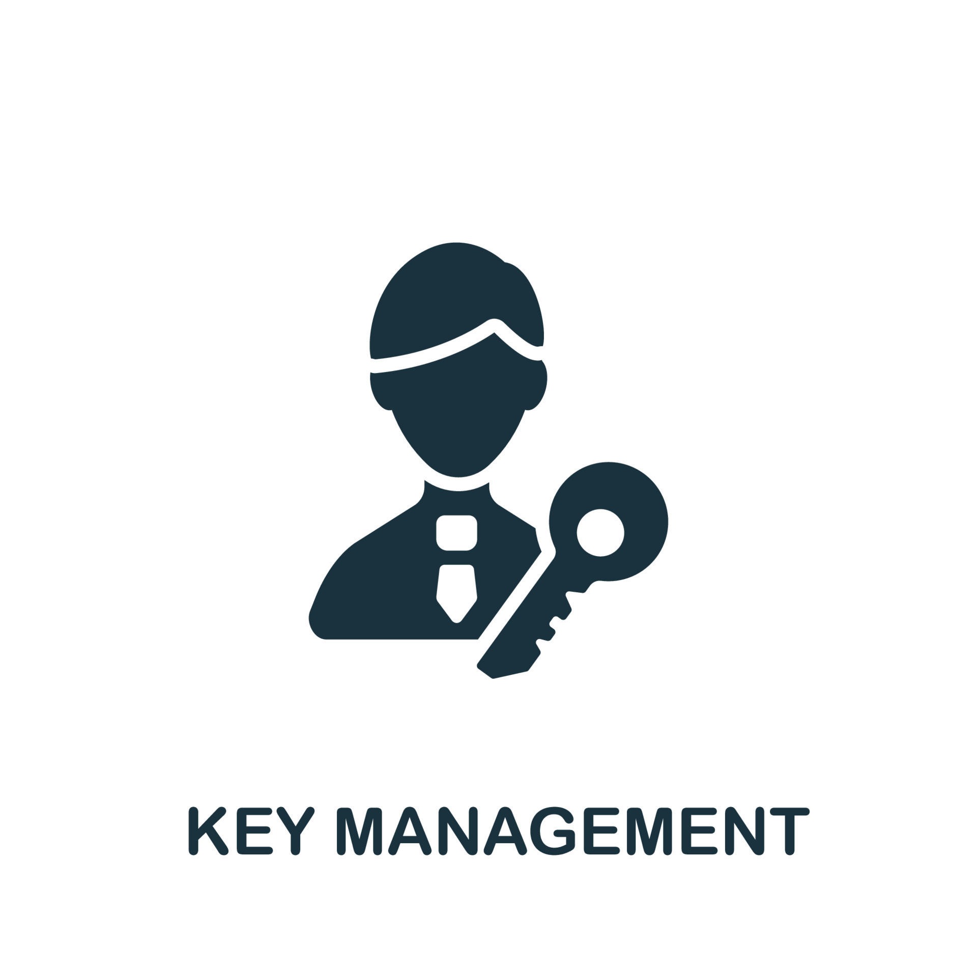 Key Management icon. Simple element from company management collection ... Key Management icon. Simple element from company management collection ...