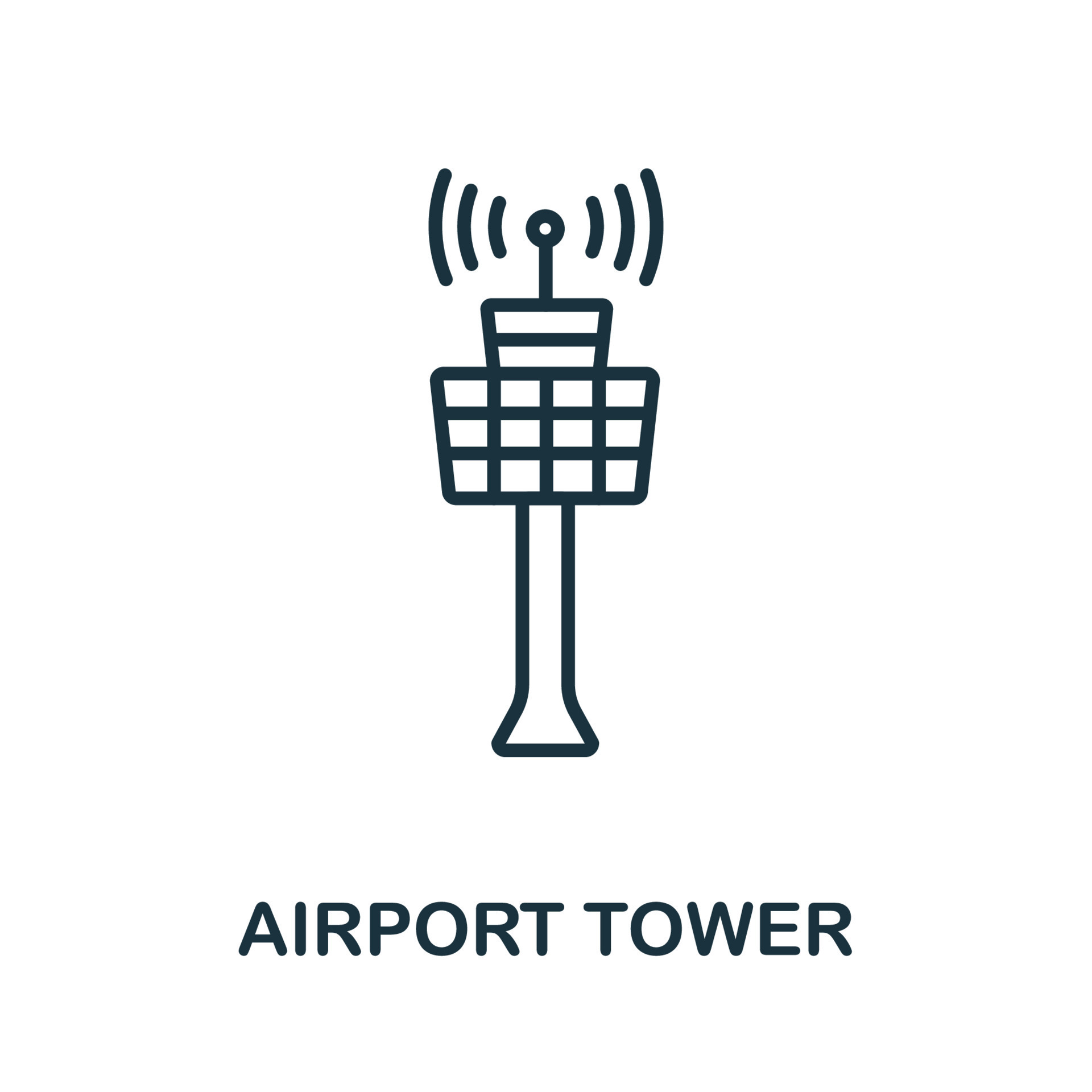 Airport Tower icon from airport collection. Simple line Airport Tower ...