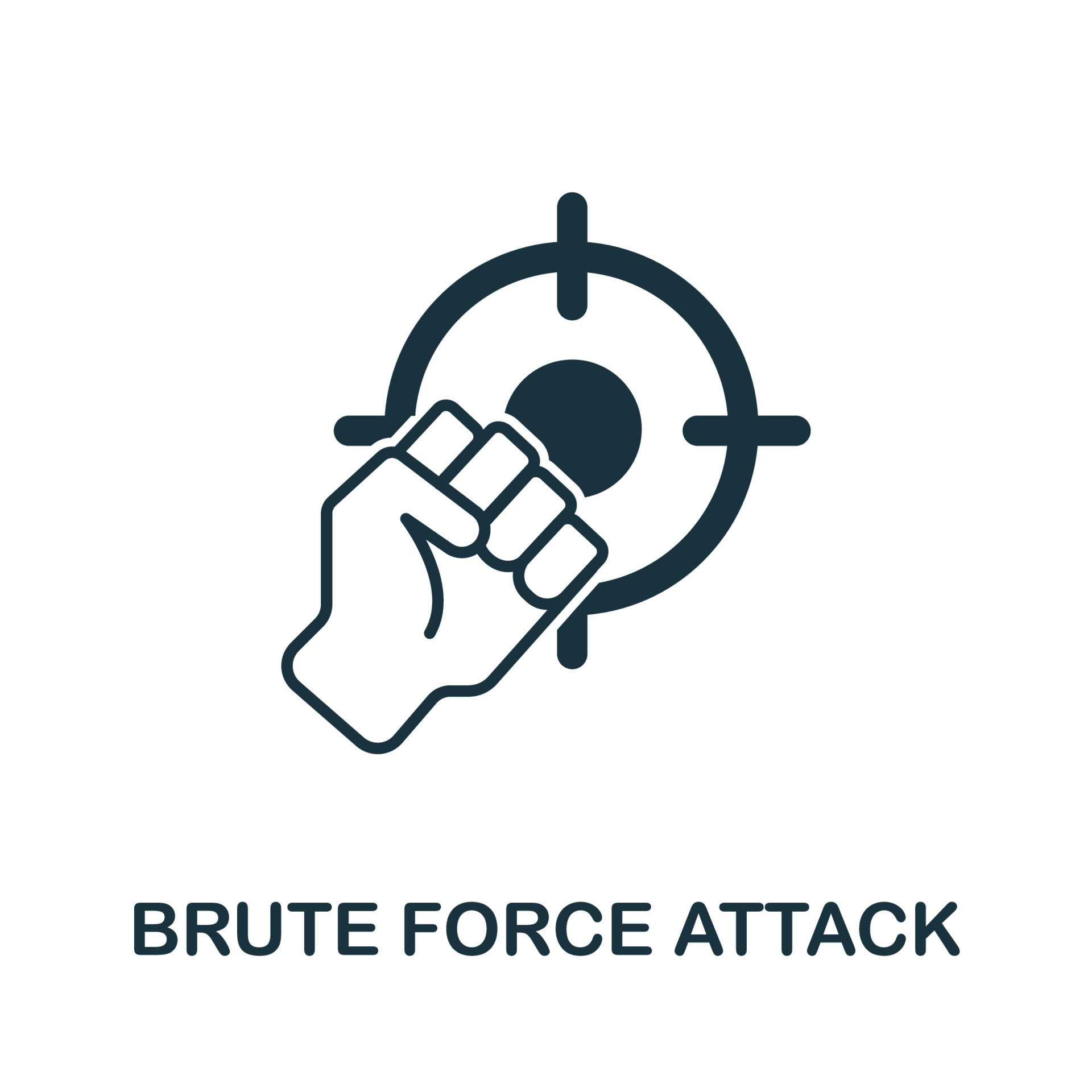 Brute Force Attack icon from banned internet collection. Simple line ... Brute Force Attack icon from banned internet collection. Simple line ...