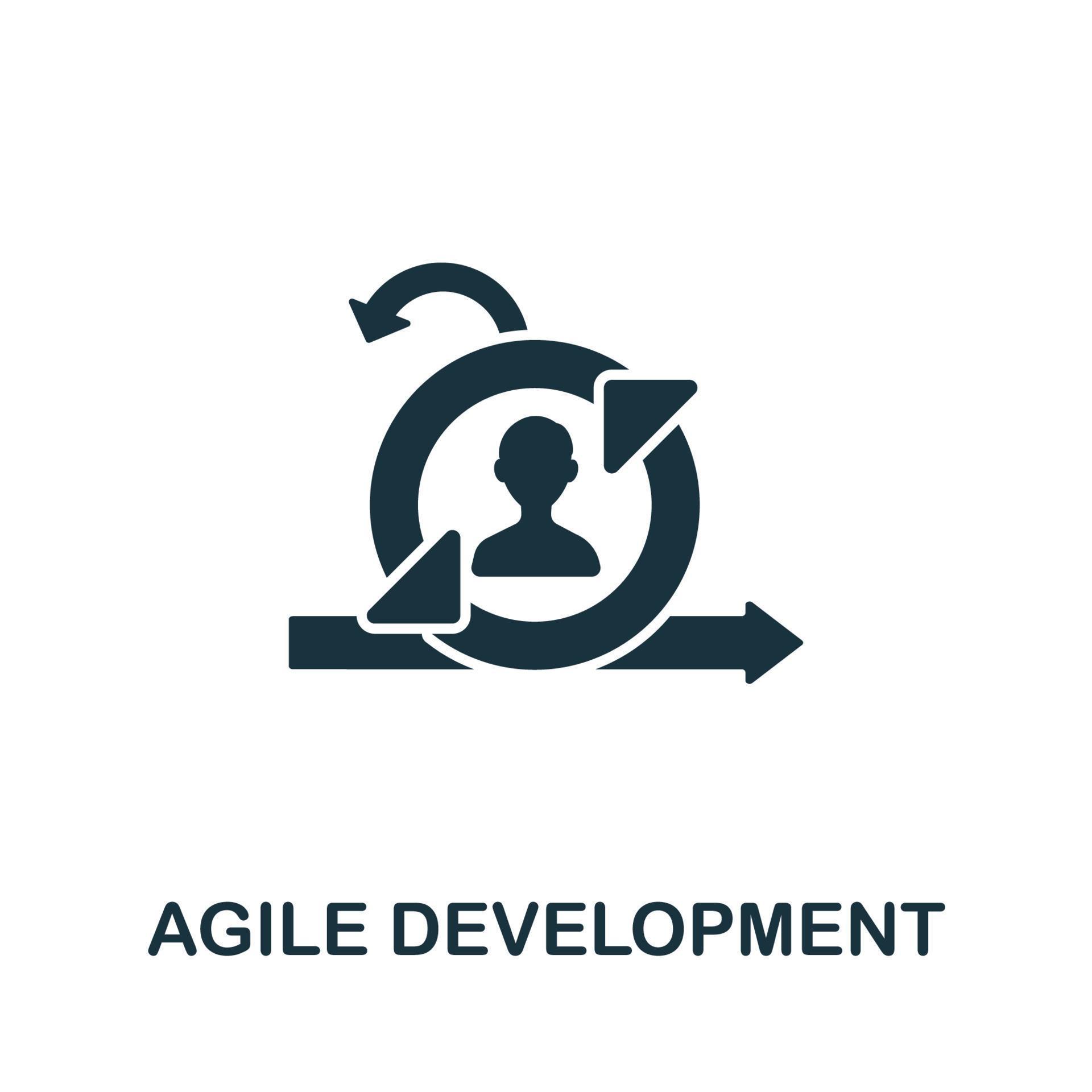 Agile Development icon from digitalization collection. Simple line ...