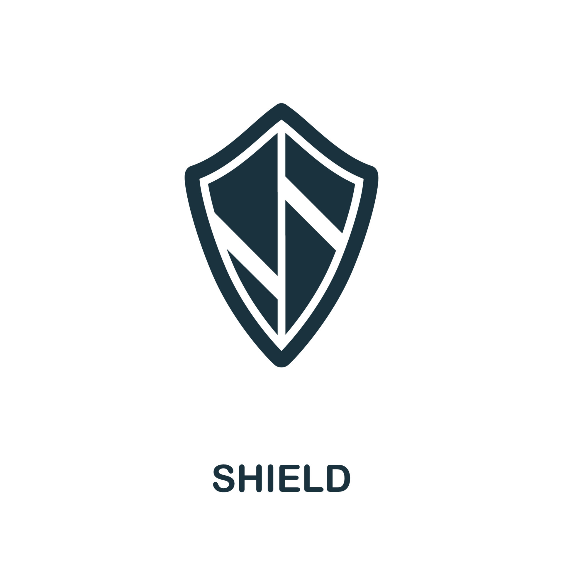 Shield icon. Monochrome simple element from civil rights collection. Creative Shield icon for ...