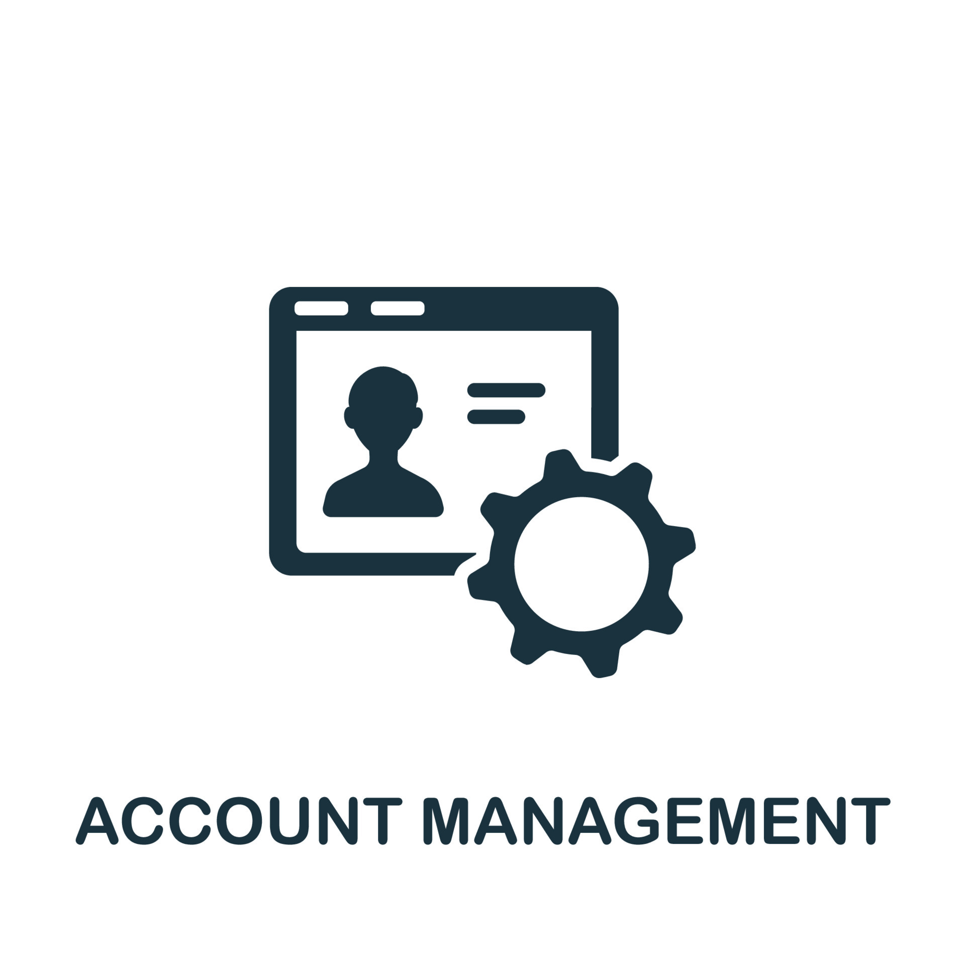 Account Management icon. Simple element from company management collection. Creative Account ...