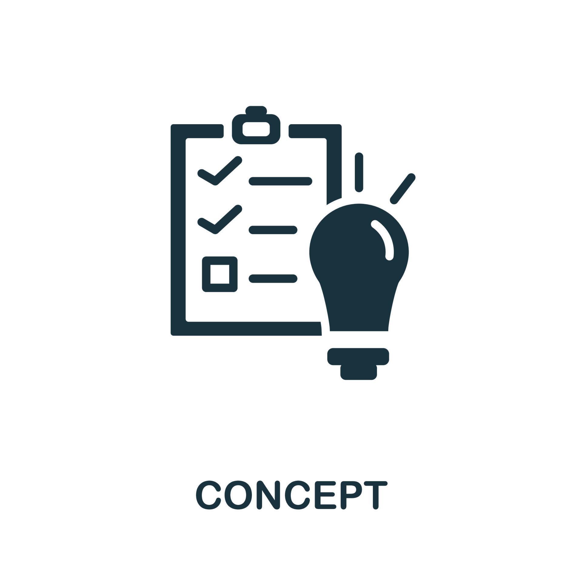 Concept icon. Monochrome simple element from digital service collection ... Concept icon. Monochrome simple element from digital service collection ...
