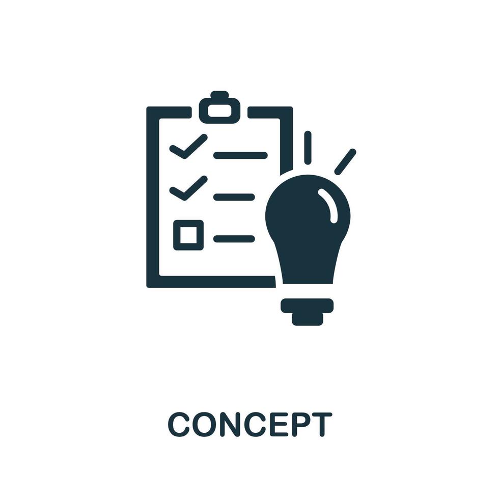 Concept icon. Monochrome simple element from digital service collection ...