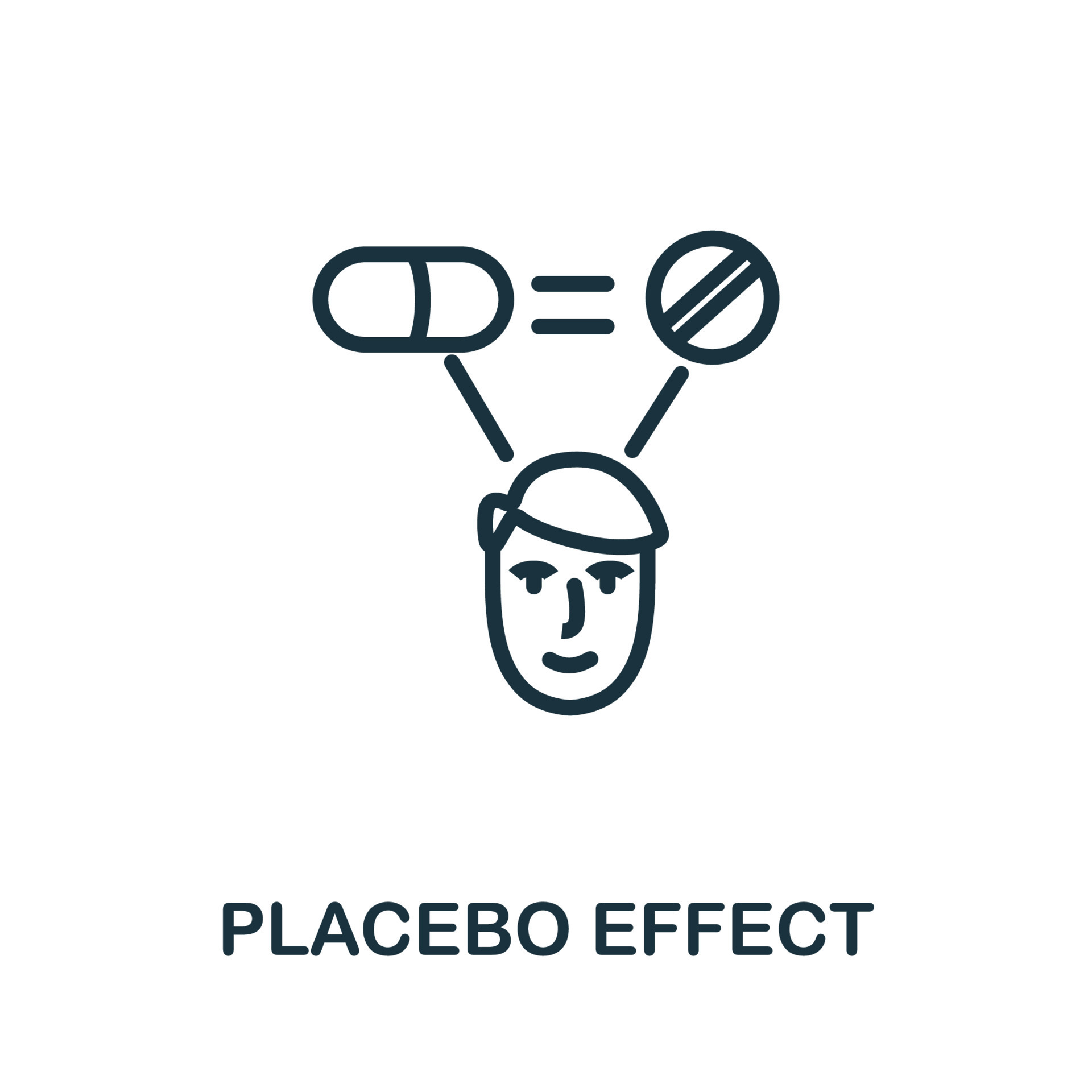 Placebo Effect icon from alternative medicine collection. Simple line Placebo Effect icon for ...