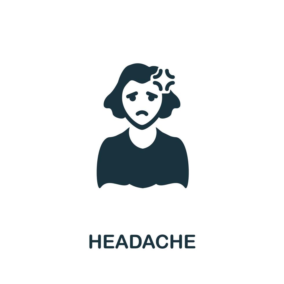 Headache icon. Simple illustration from coronavirus collection ... Headache icon. Simple illustration from coronavirus collection ...
