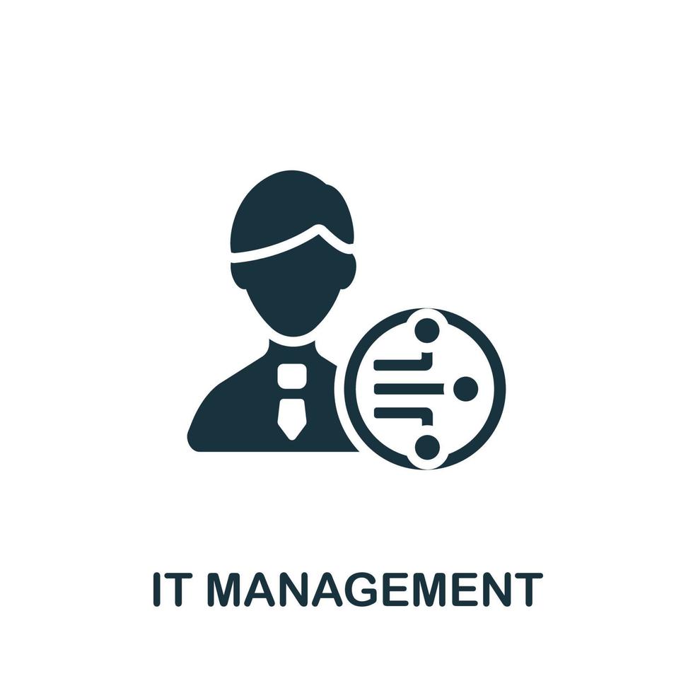 It Management icon. Simple element from company management collection ...