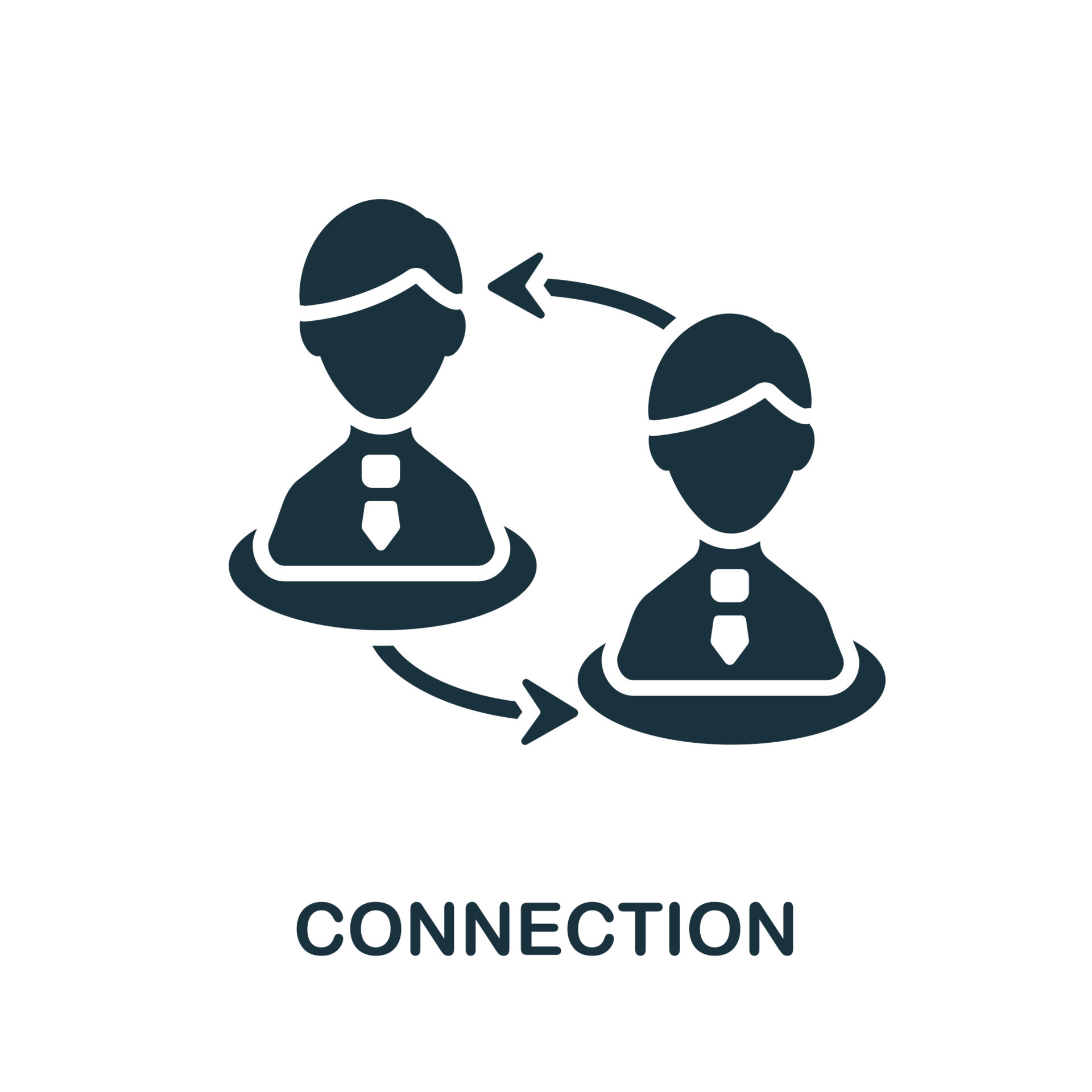 Connection icon. Simple element from business recruitment collection ...