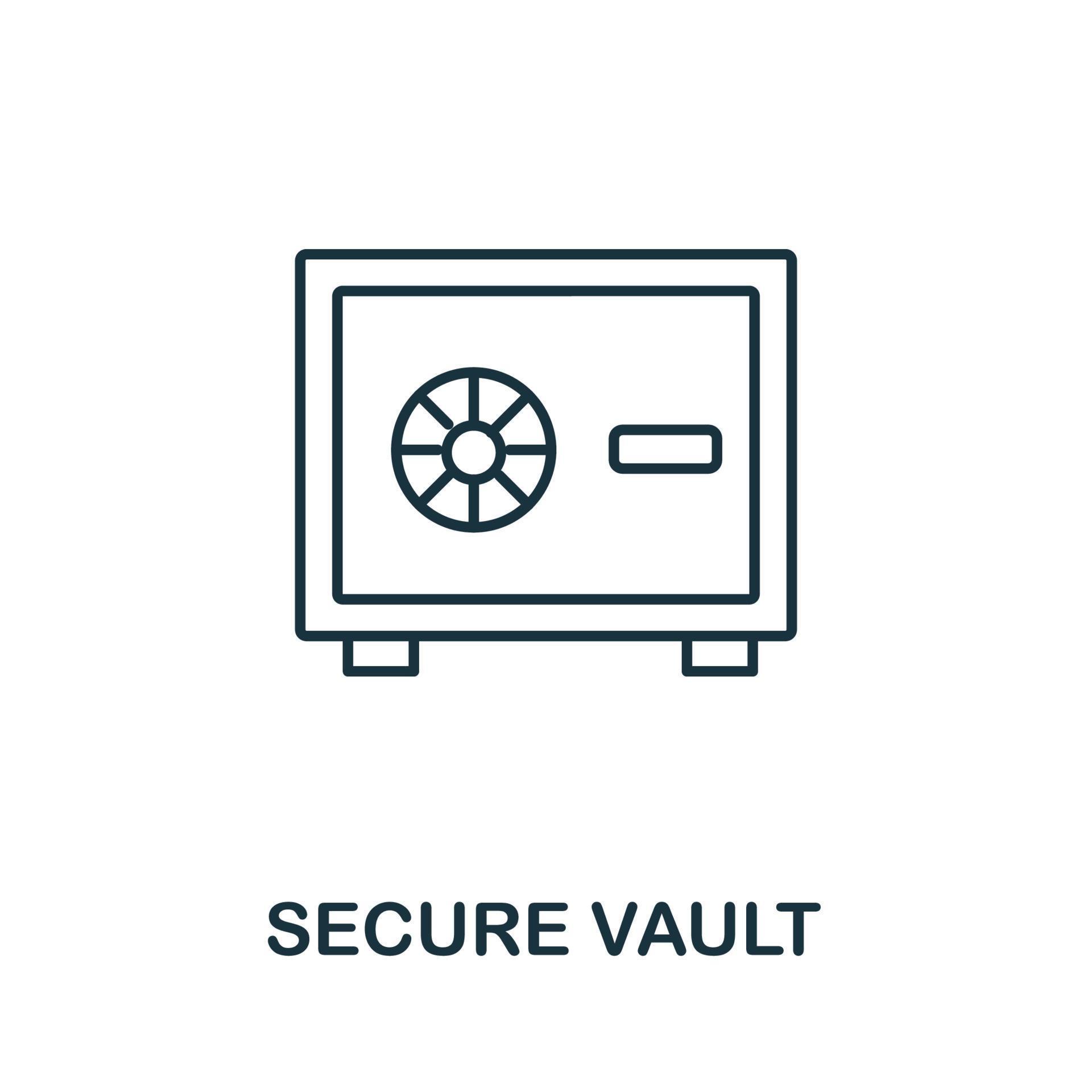 Secure Vault Icon From Cyber Security Collection Simple Line Secure
