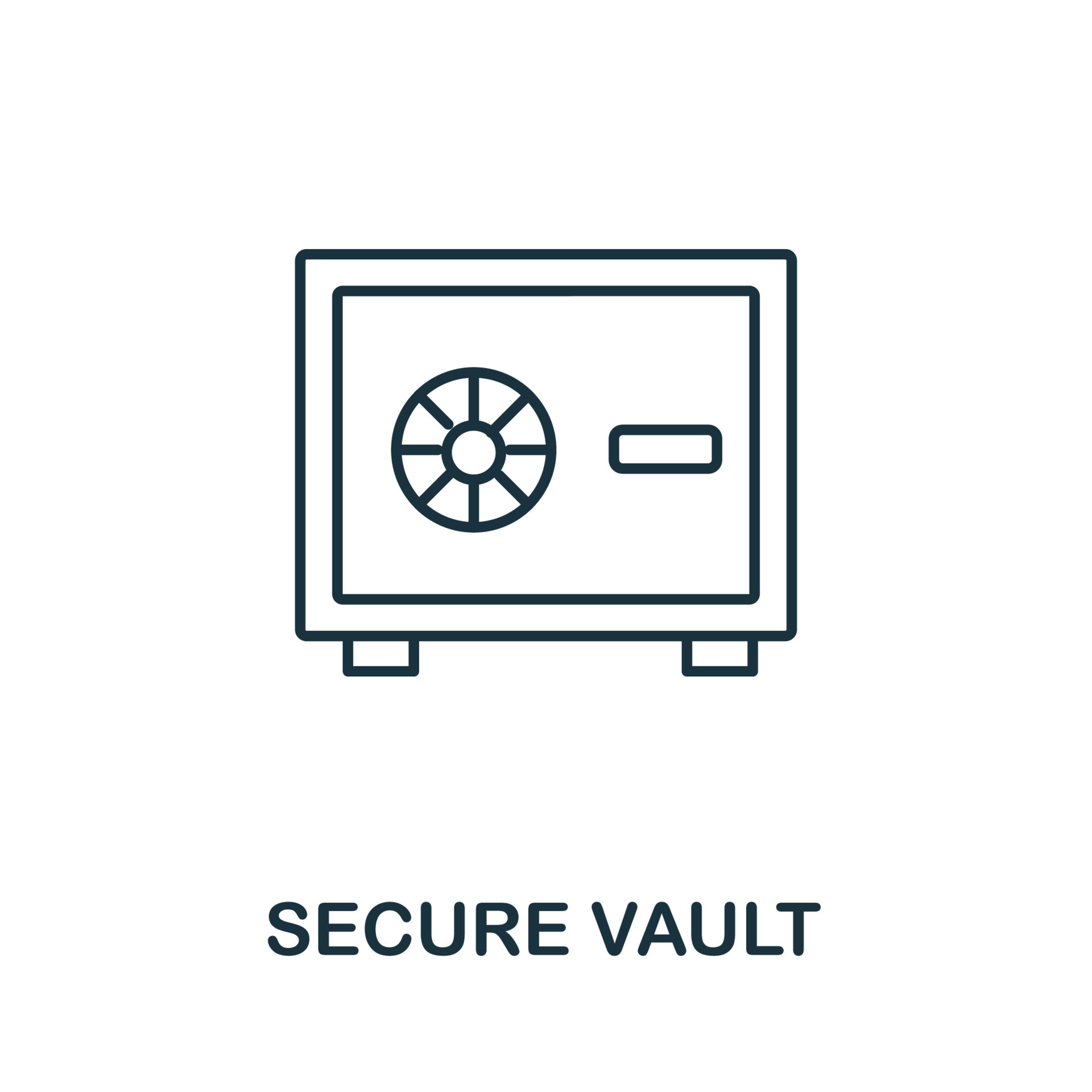 Secure Vault Icon From Cyber Security Collection Simple Line Secure