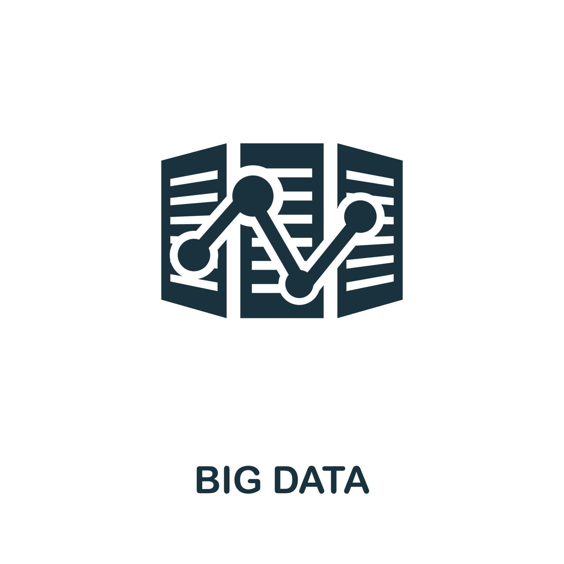 Big Data icon. Creative simple design from artificial intelligence ...