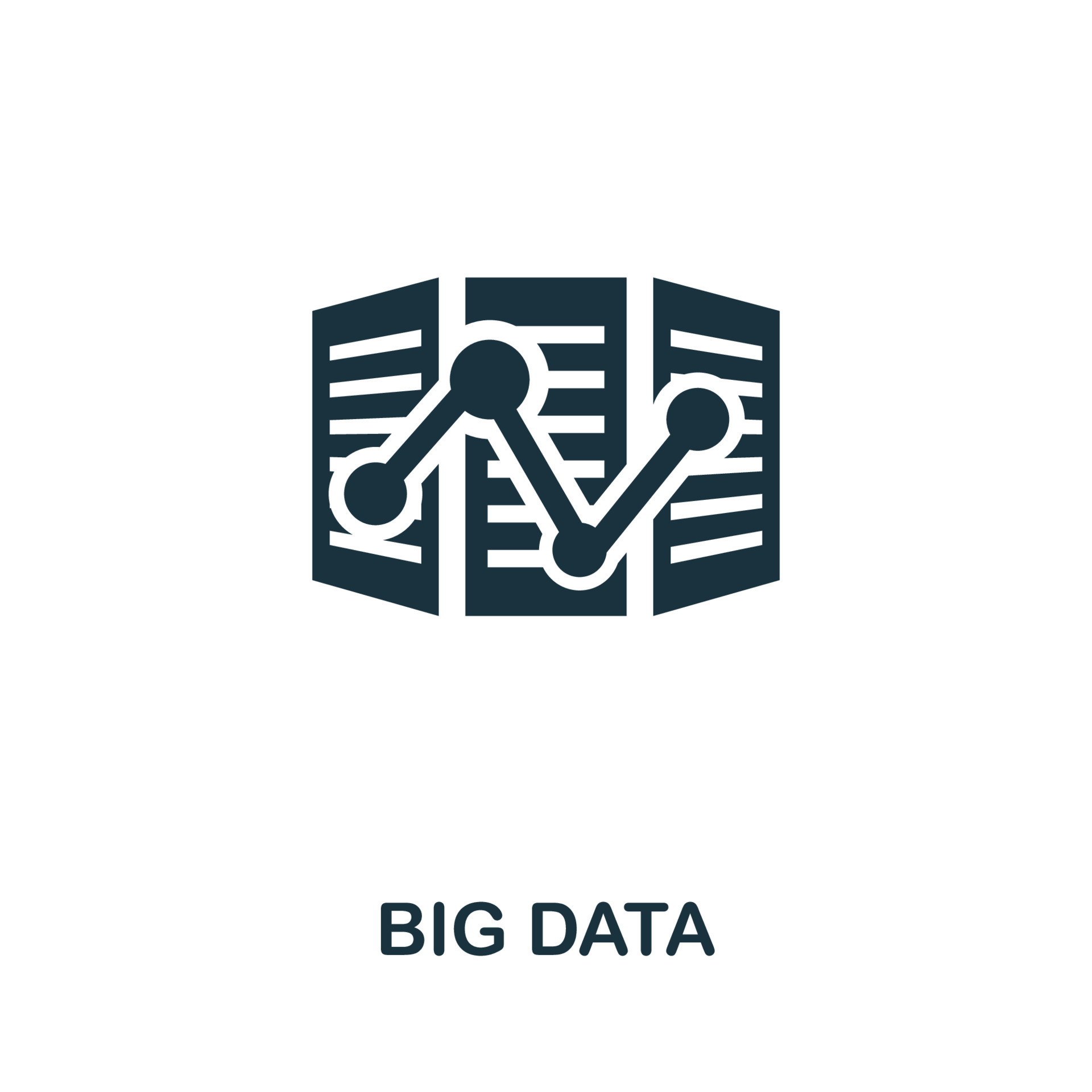 Big Data icon. Creative simple design from artificial intelligence icons collection. Filled big ...