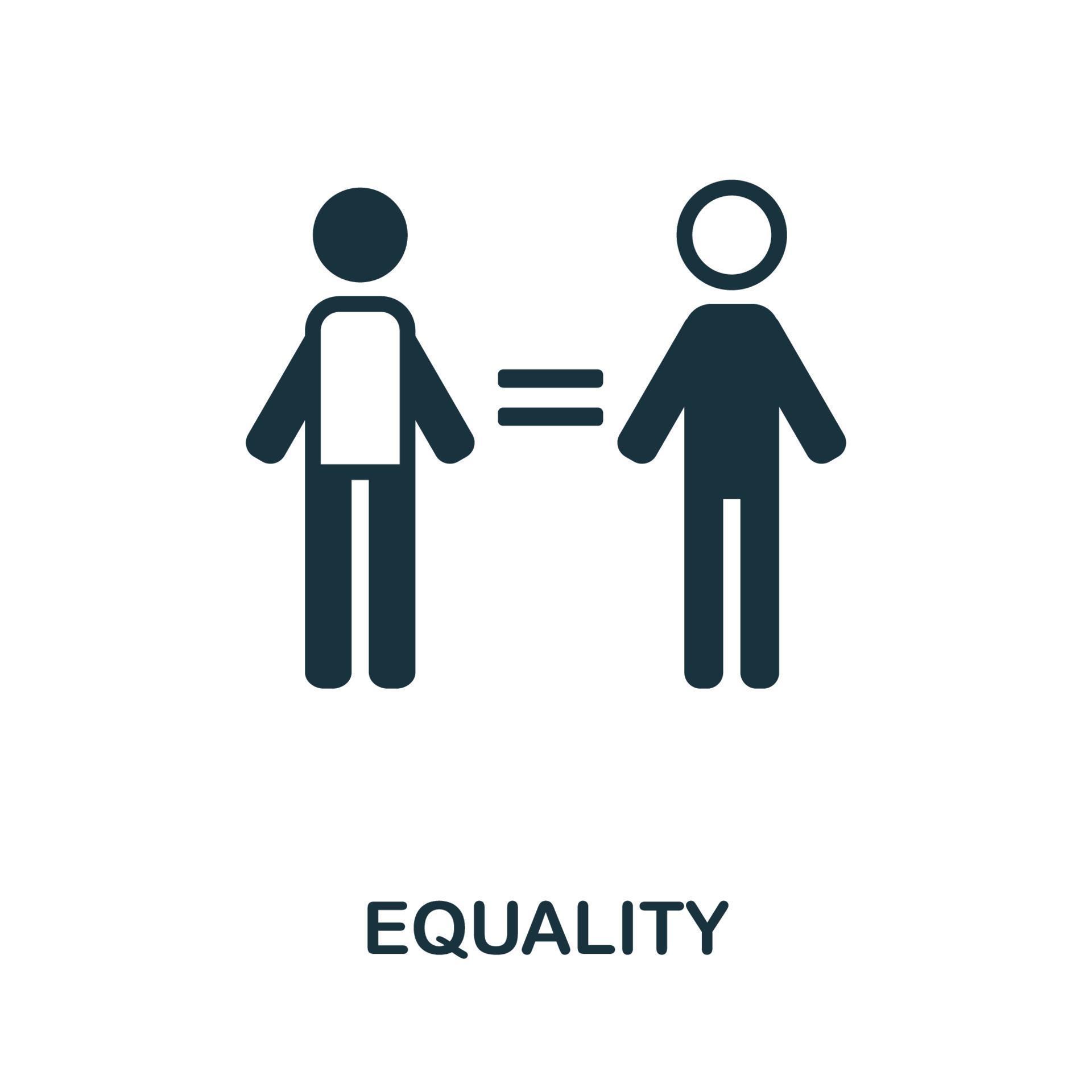 Equality Icon Monochrome Simple Element From Civil Rights Collection