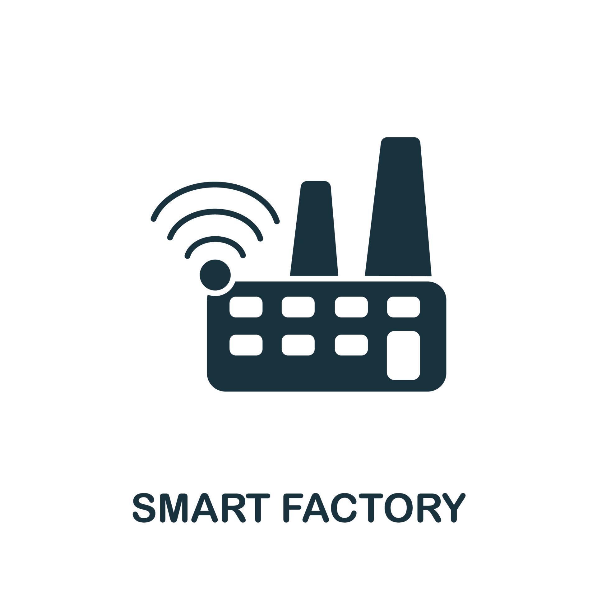 Smart Factory icon from digitalization collection. Simple line Smart ...
