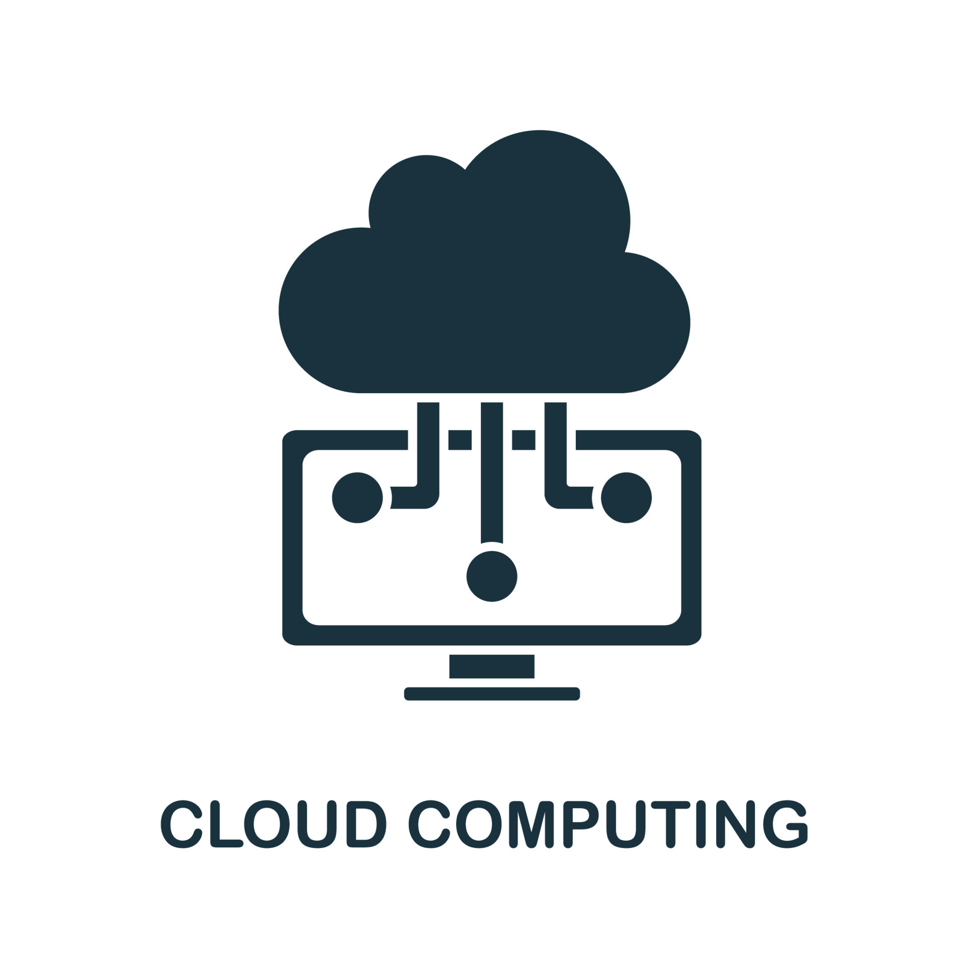 Cloud Computing icon from digitalization collection. Simple line Cloud ...