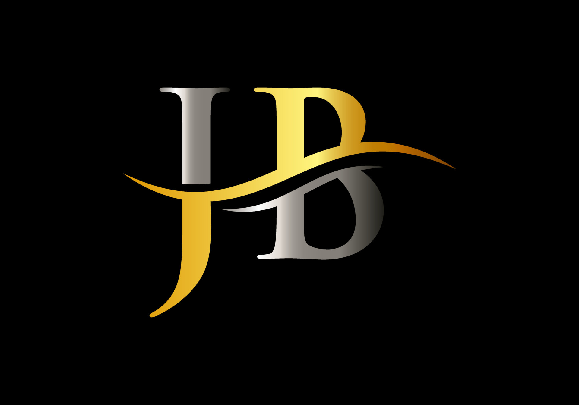 JB logo design. Initial JB letter logo vector. Swoosh letter JB logo design 17208843 Vector Art ...
