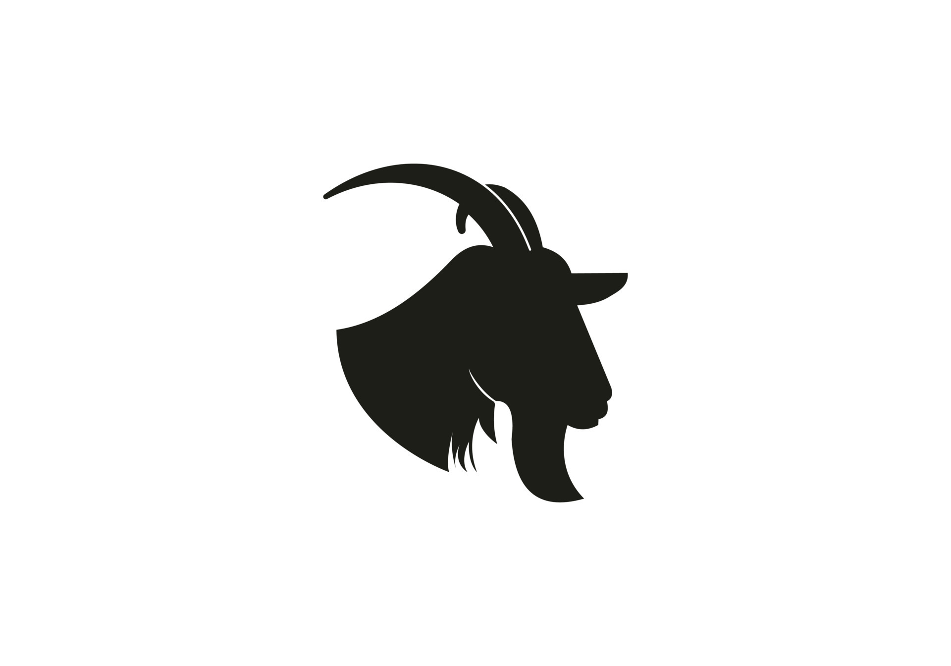 Stylized silhouette face goat. Goat head logo vector 17208856 Vector ... Stylized silhouette face goat. Goat head logo vector 17208856 Vector ...