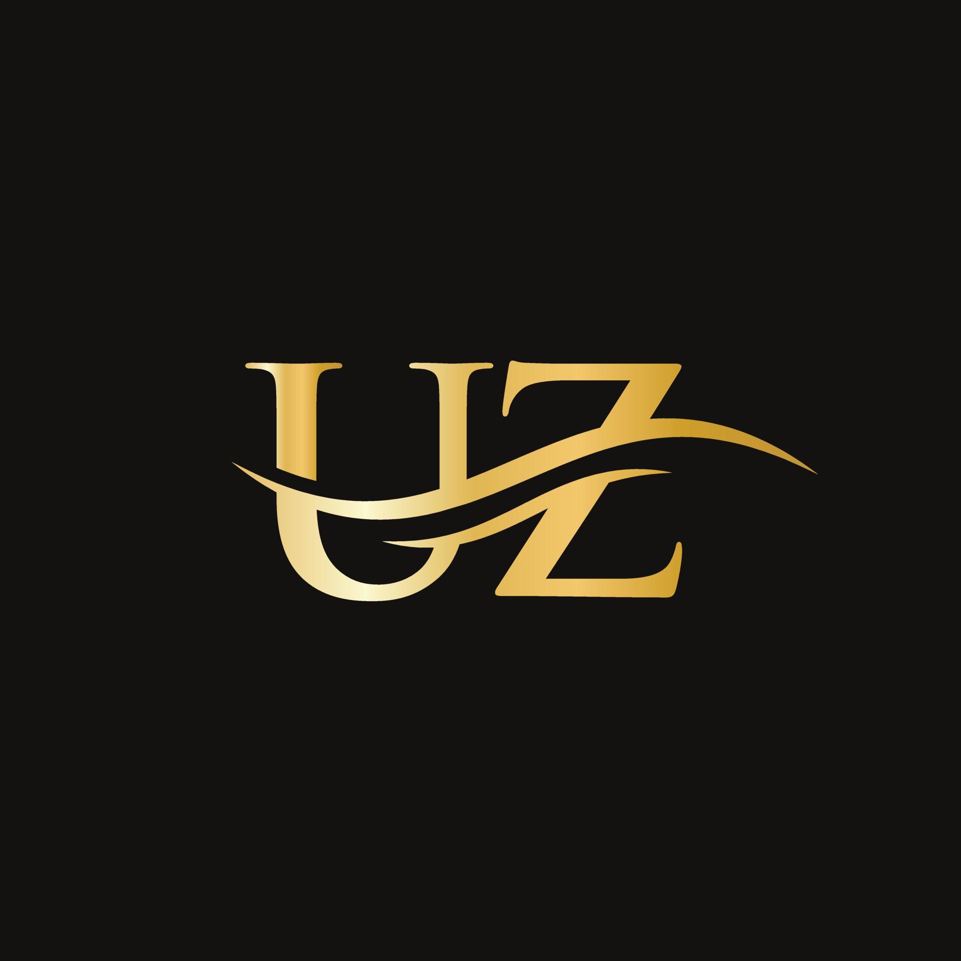 vector de diseño de logotipo uz. diseño de logotipo de letra swoosh uz 17208884 Vector en Vecteezy