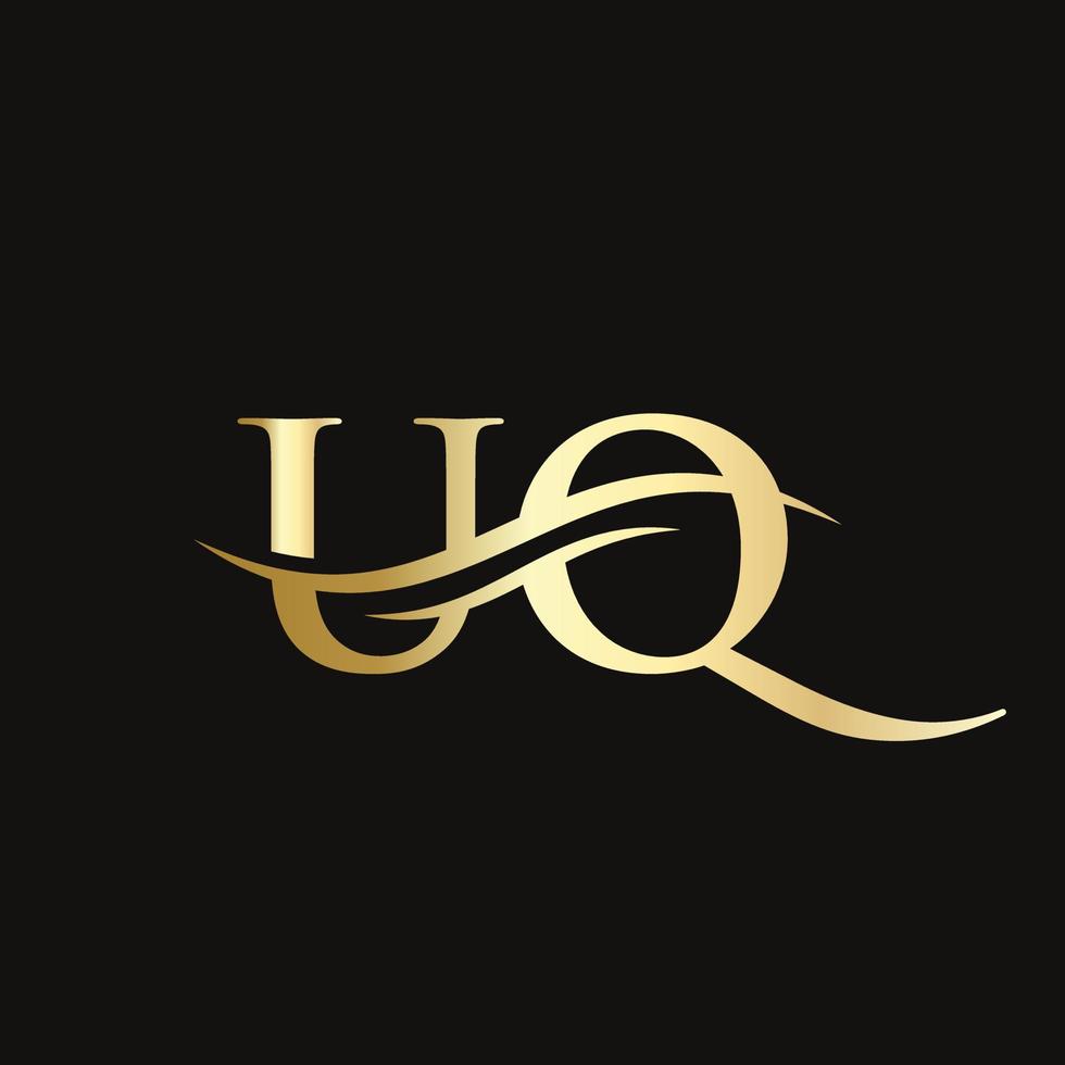 logotipo vinculado uq para la identidad comercial y de la empresa. vector de logotipo de letra ...