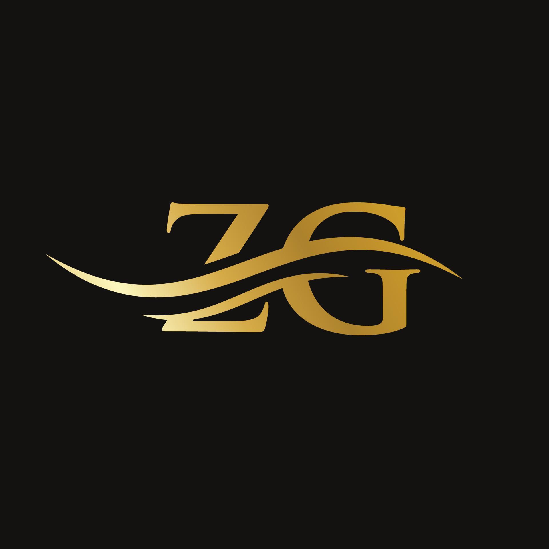 Swoosh Letter ZG Logo Design for business and company identity. Water ...