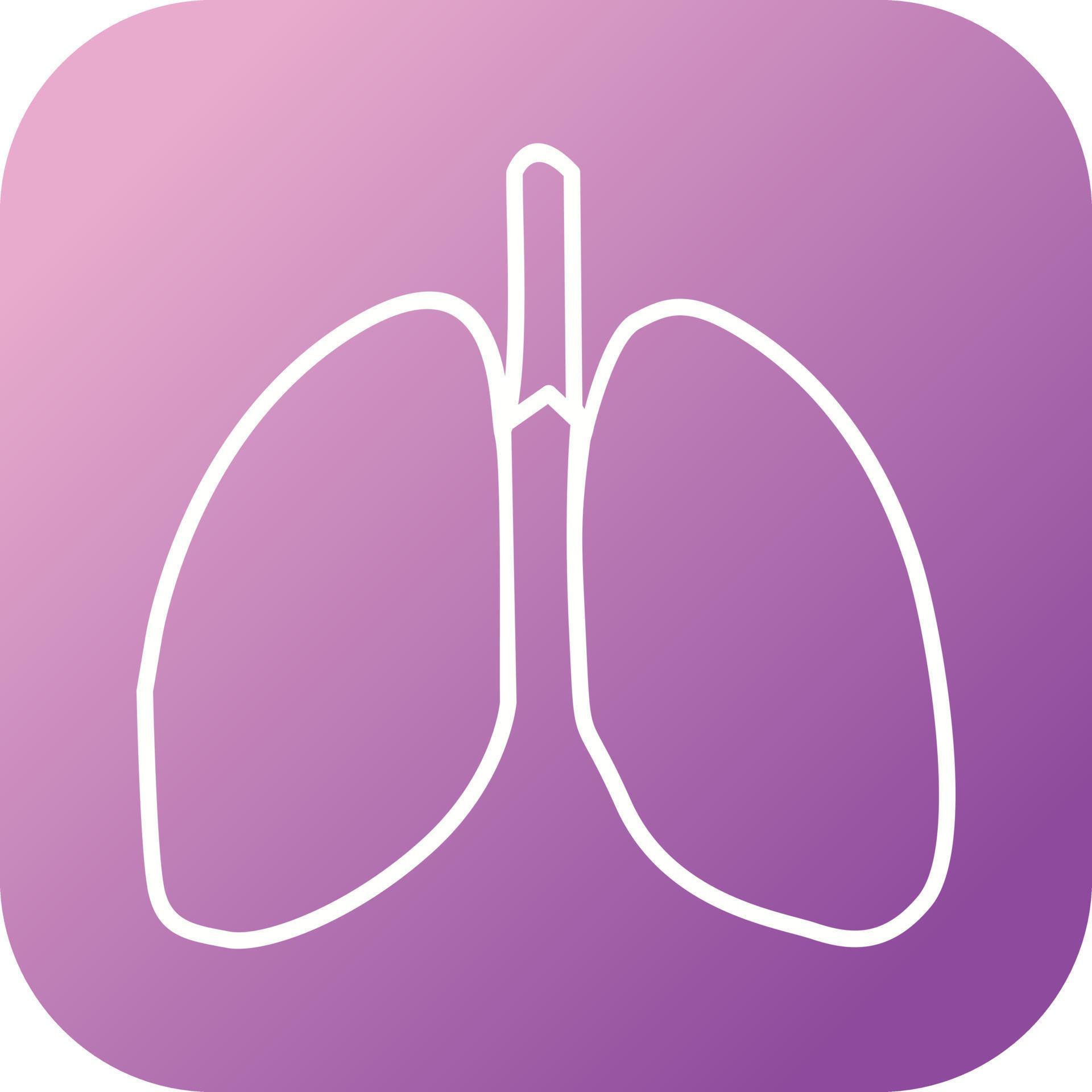 Beautiful Lungs Vector Line Icon 17209772 Vector Art At Vecteezy