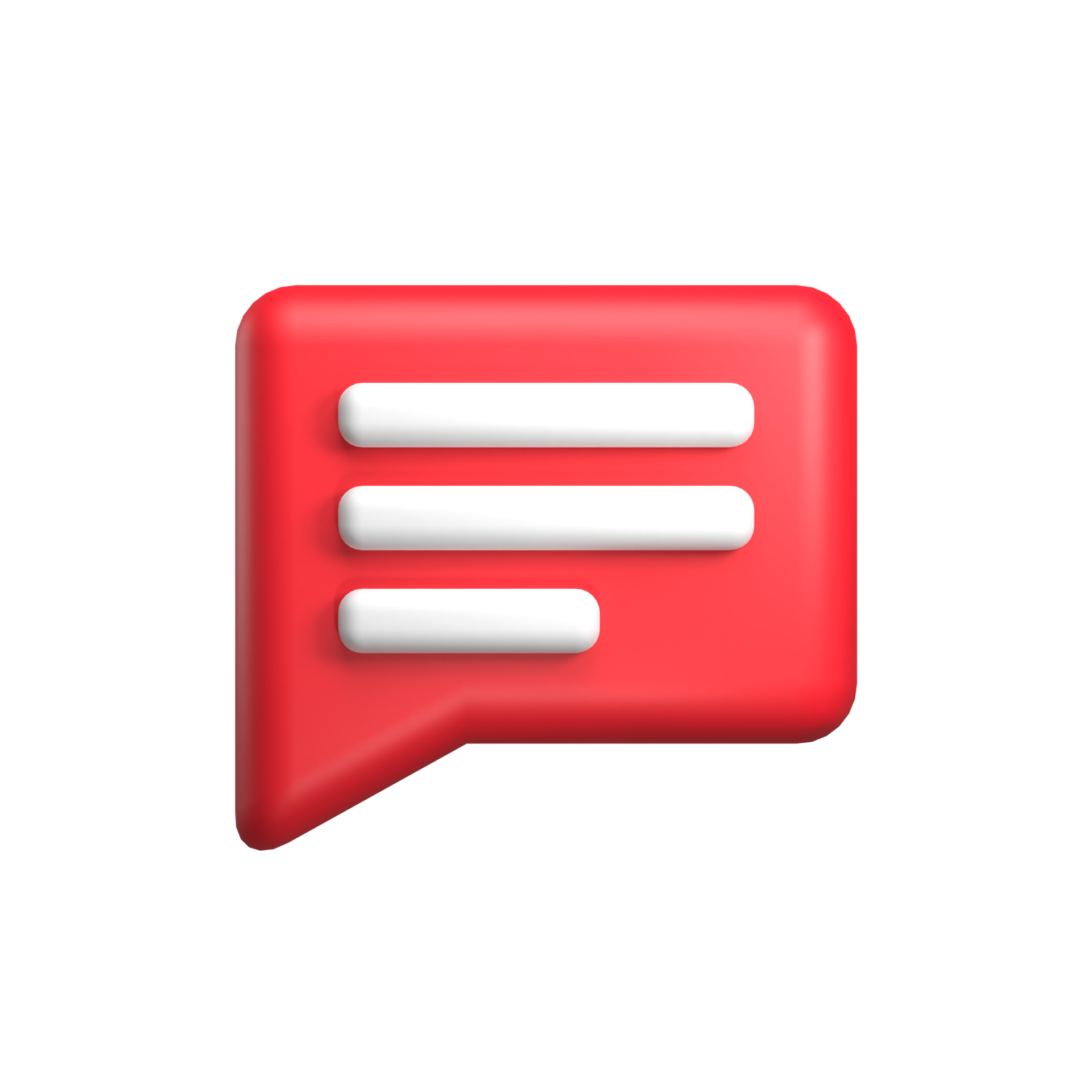 Red Message 3d Ui Icon 17209855 Png