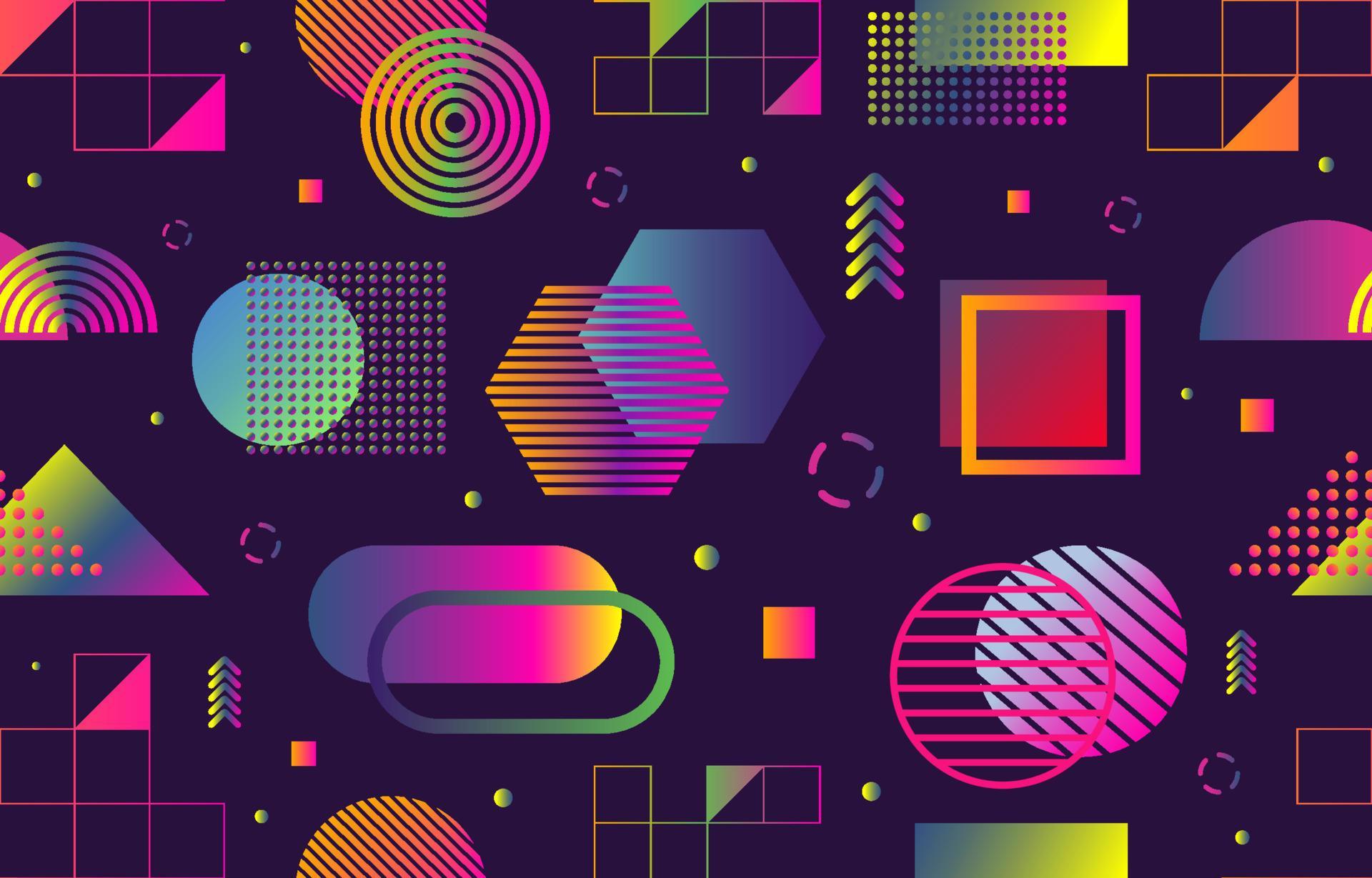 Geometric Seamless Pattern with Gradient Color Concept 17211147 Vector ...