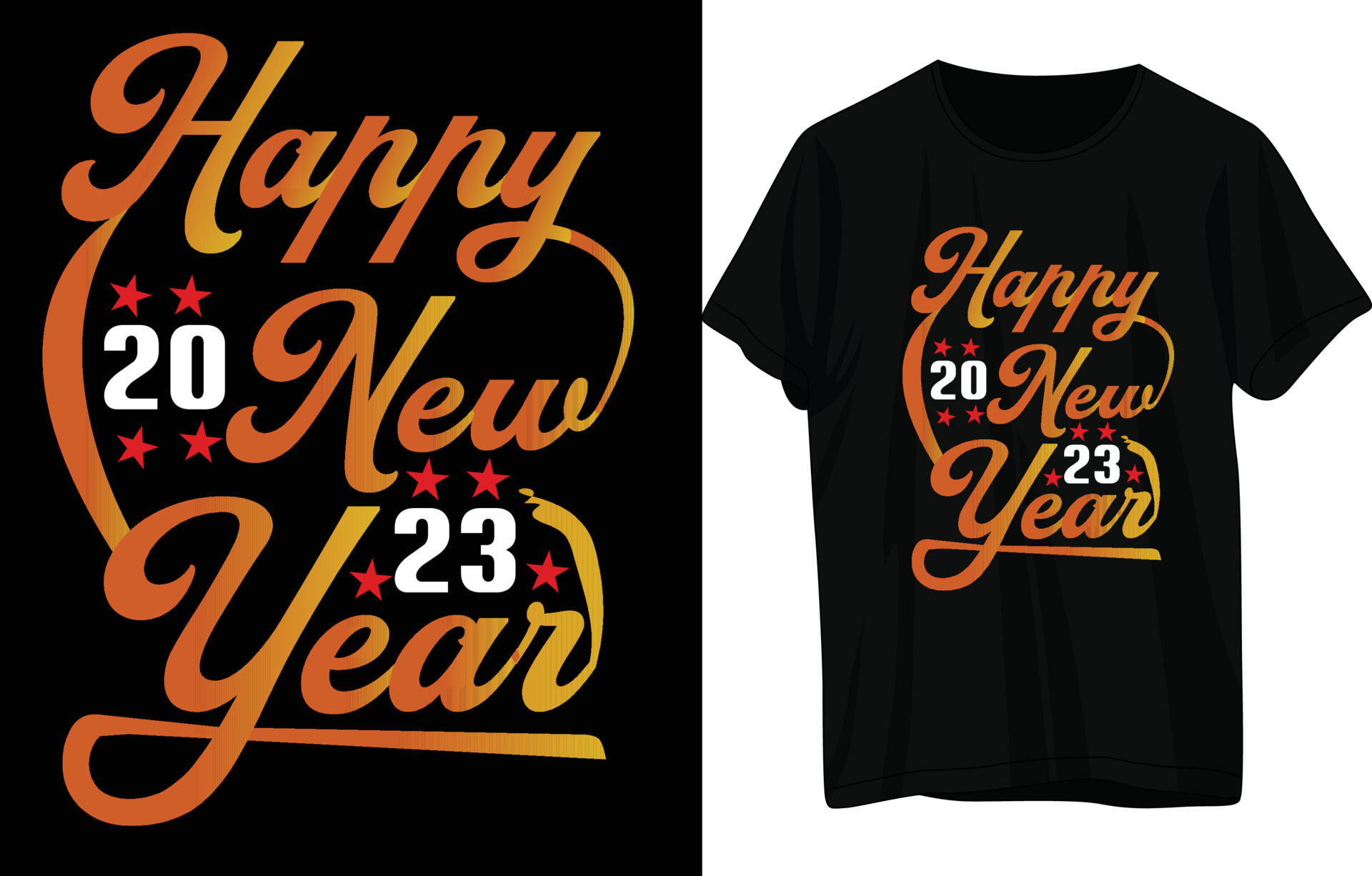 Happy New Year T-Shirt Design 17211554 Vector Art at Vecteezy