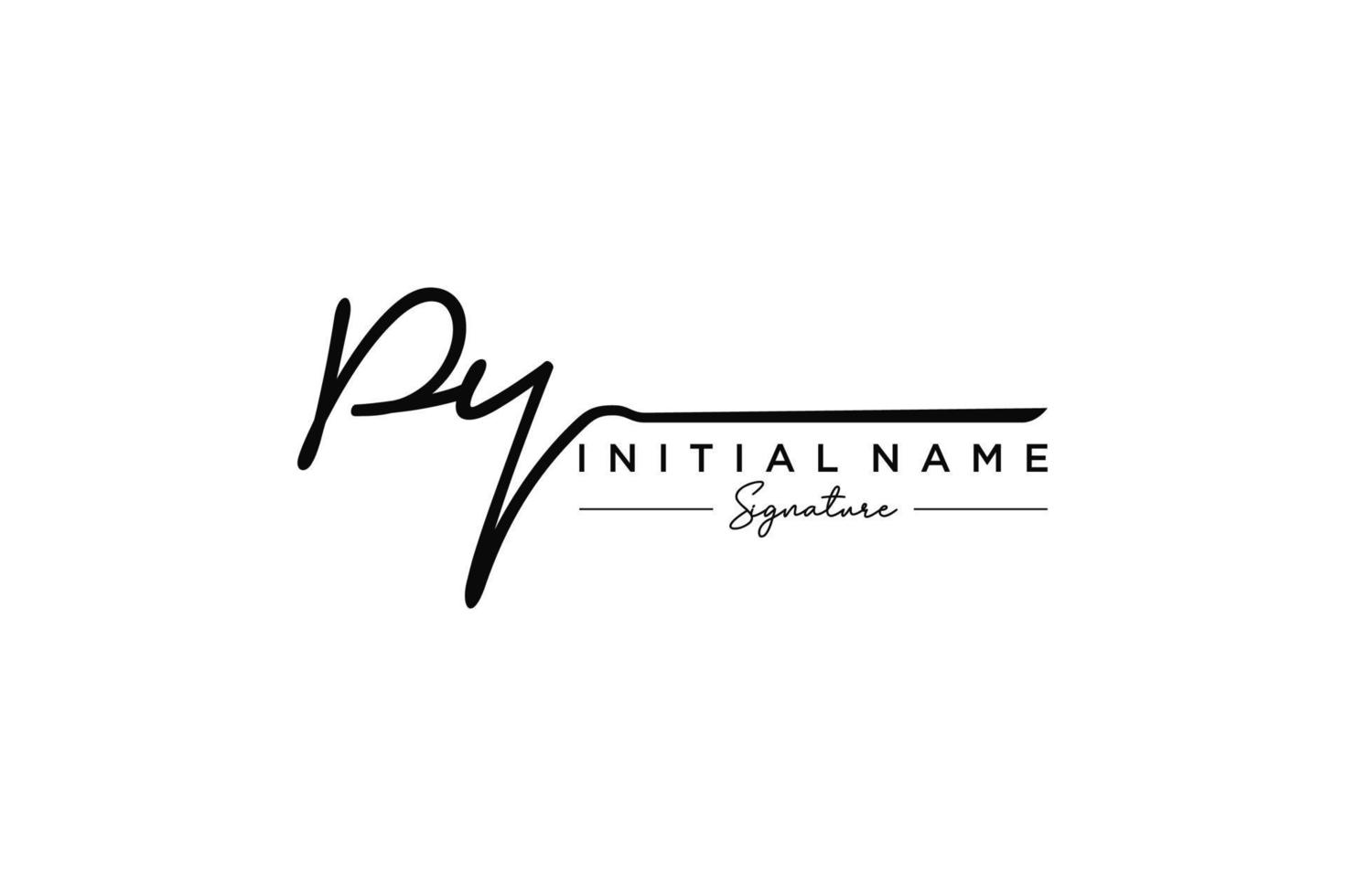 Initial PY signature logo template vector. Hand drawn Calligraphy ...