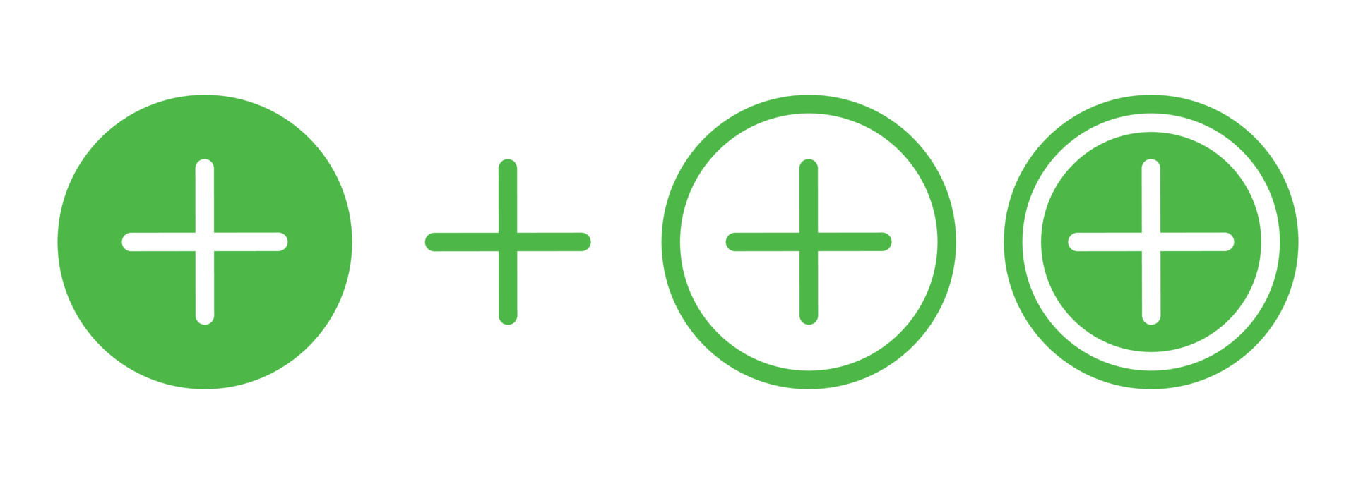 Simple plus icon in round shape for web design element 17216169 Vector ...