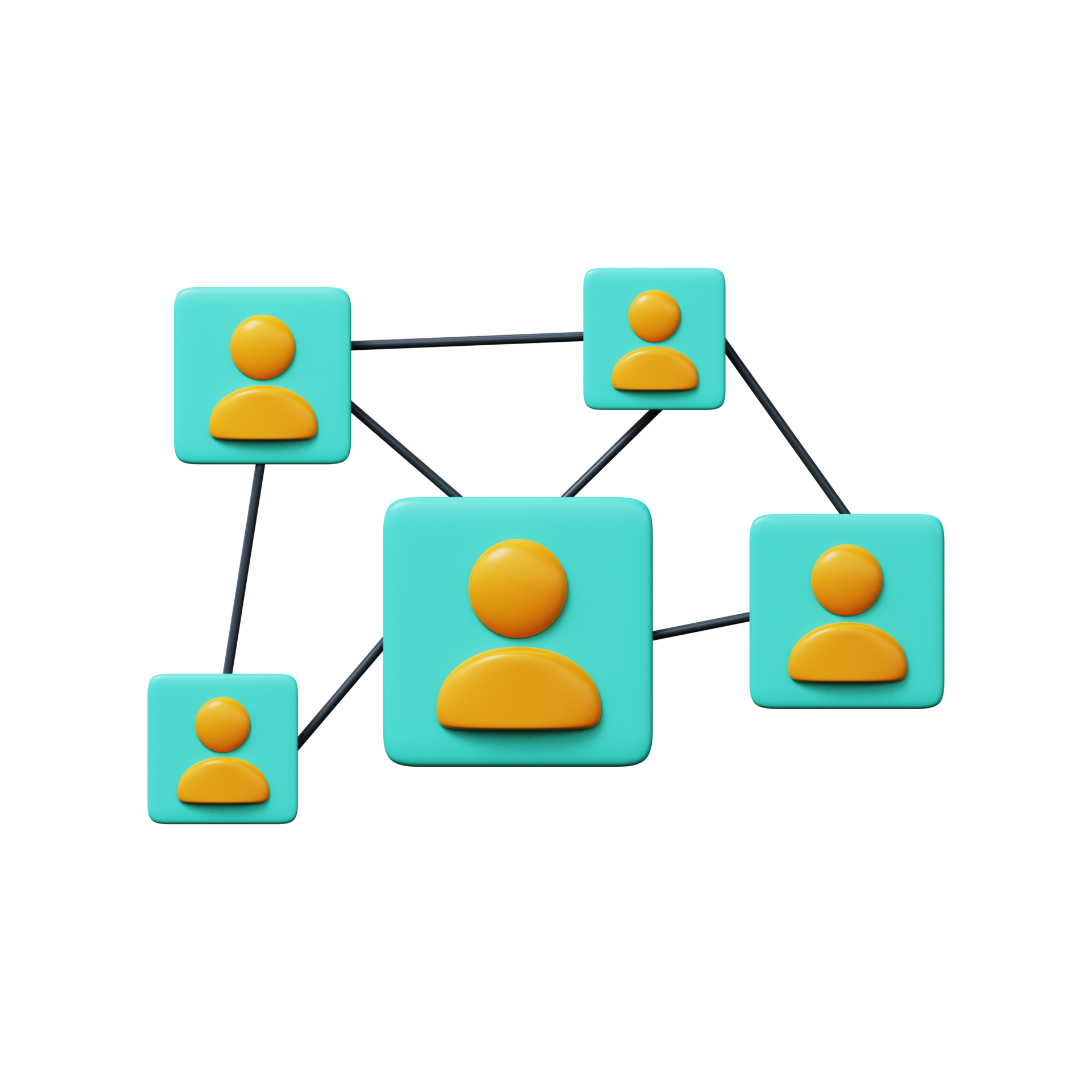 Social Connection Icon 3d Render 17217122 Png