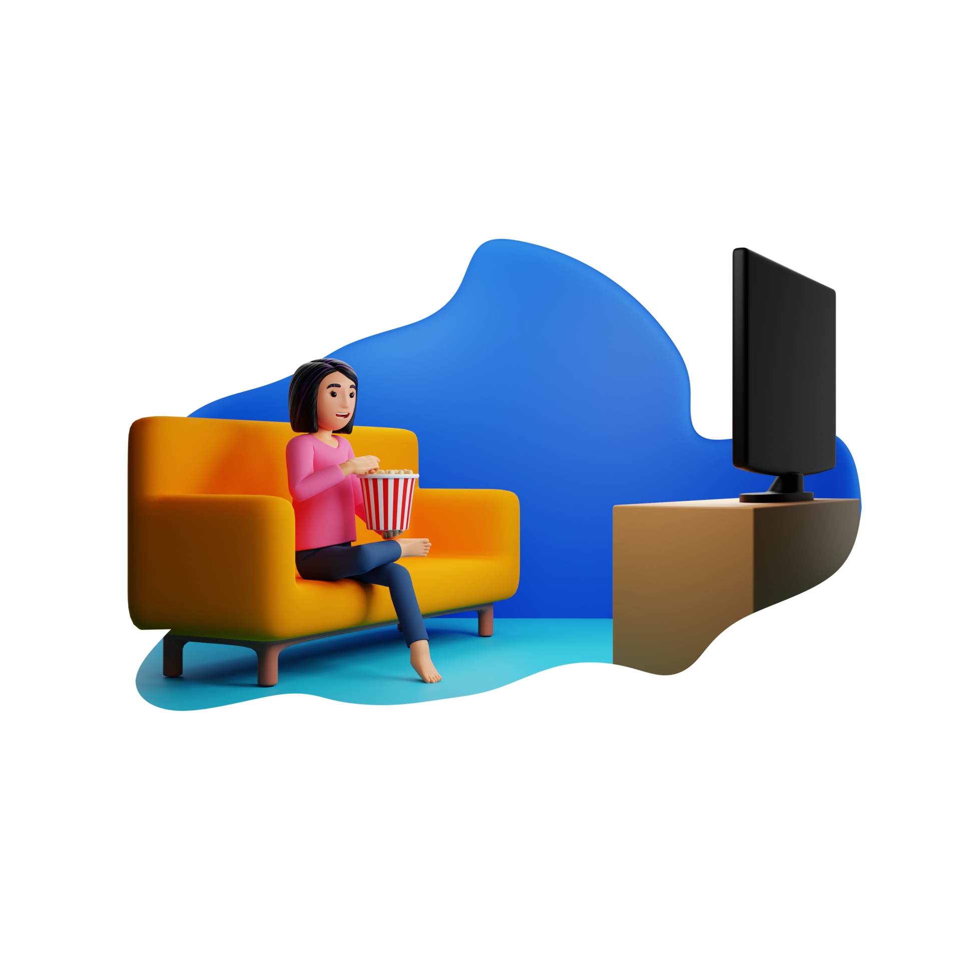 Women watching movies 3D character illustration 17218198 PNG Women watching movies 3D character illustration 17218198 PNG
