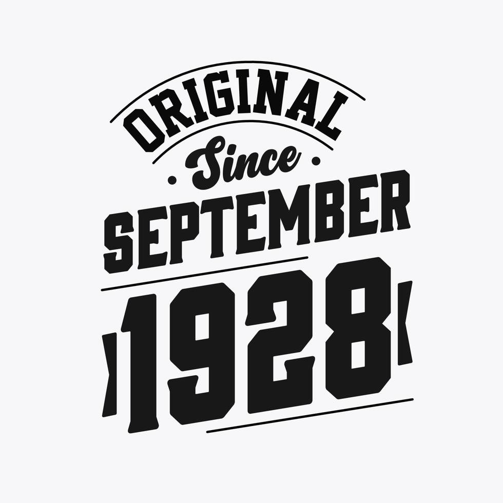Born in September 1928 Retro Vintage Birthday, Original Since September ...