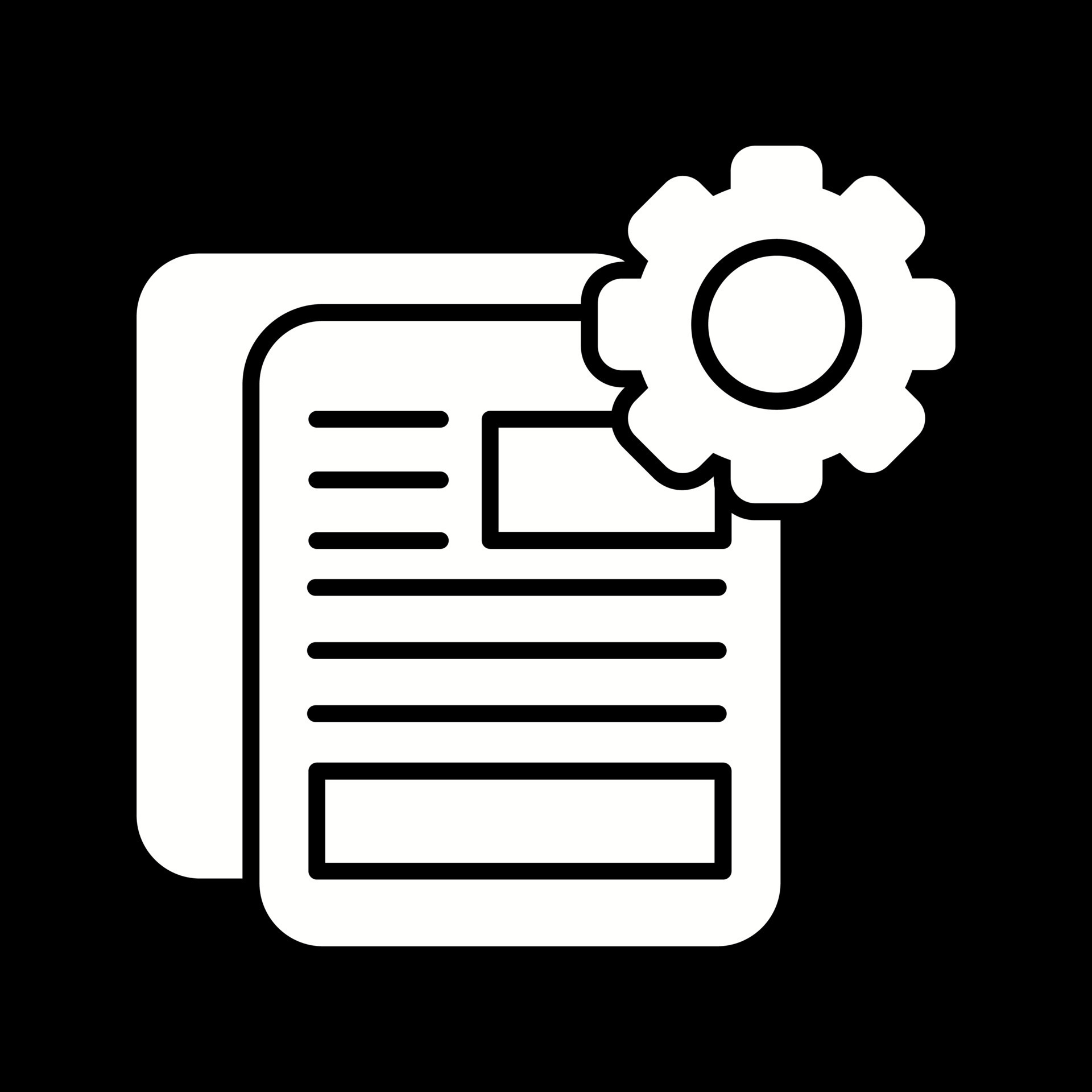 Document Setting Vector Icon 17219006 Vector Art at Vecteezy