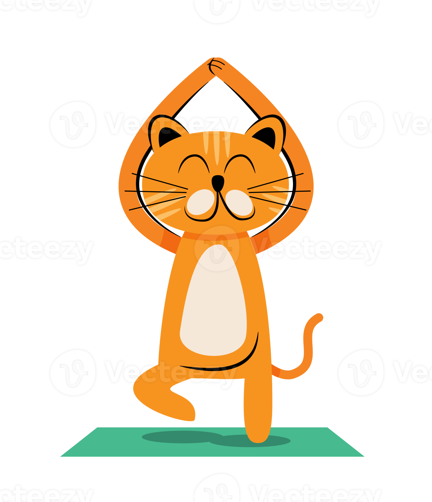 cat yoga illustration 17221552 PNG