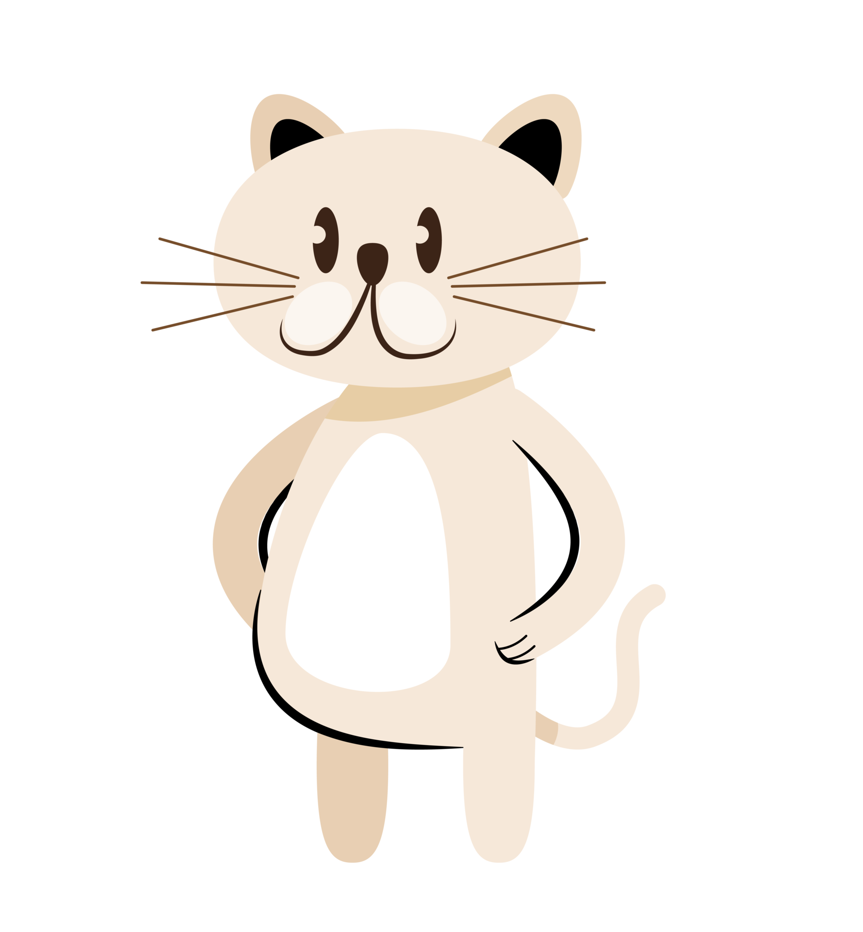 Cute Cat Standing On Two Legs 17221602 Png