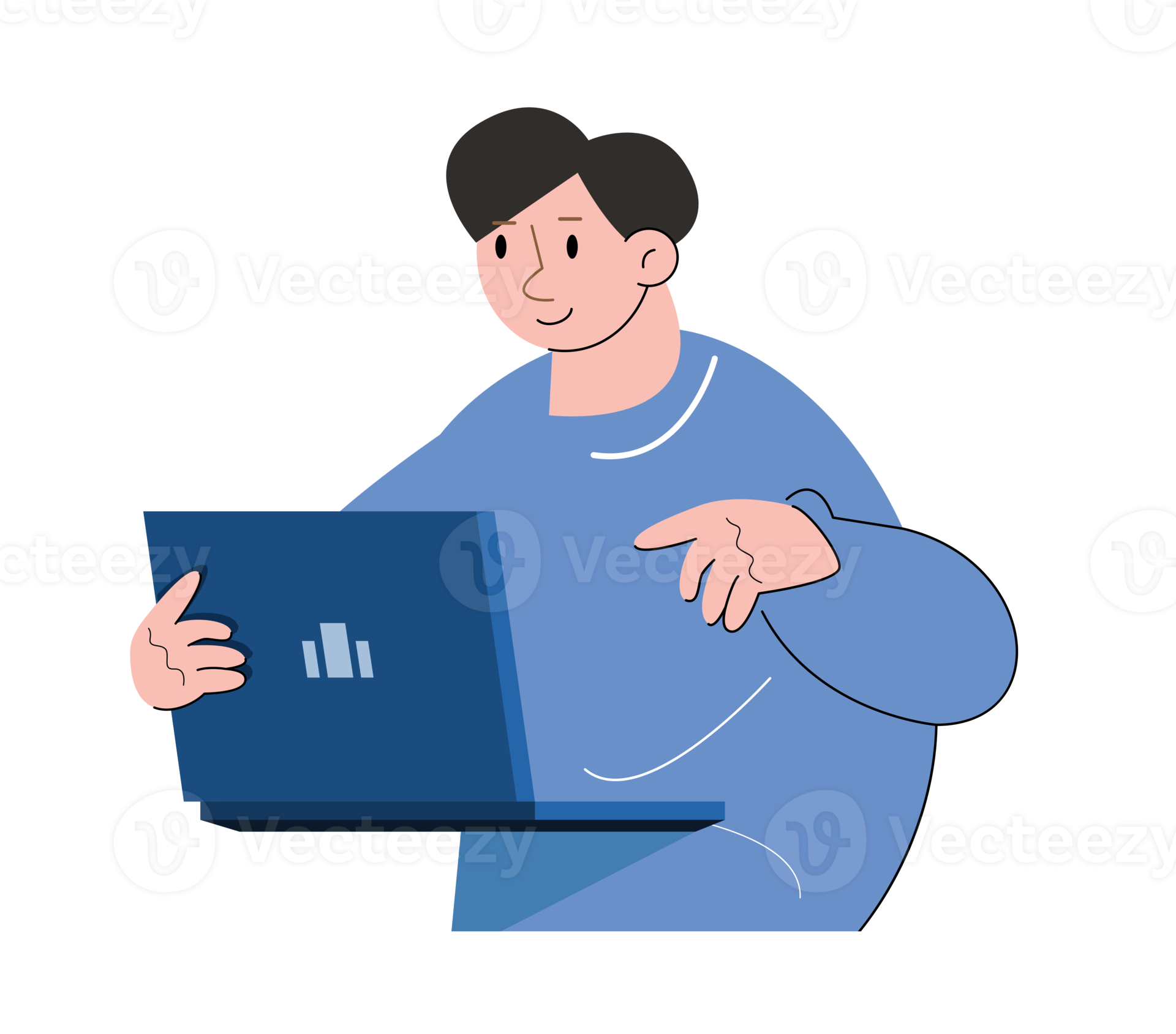 character people using laptop 17221644 PNG