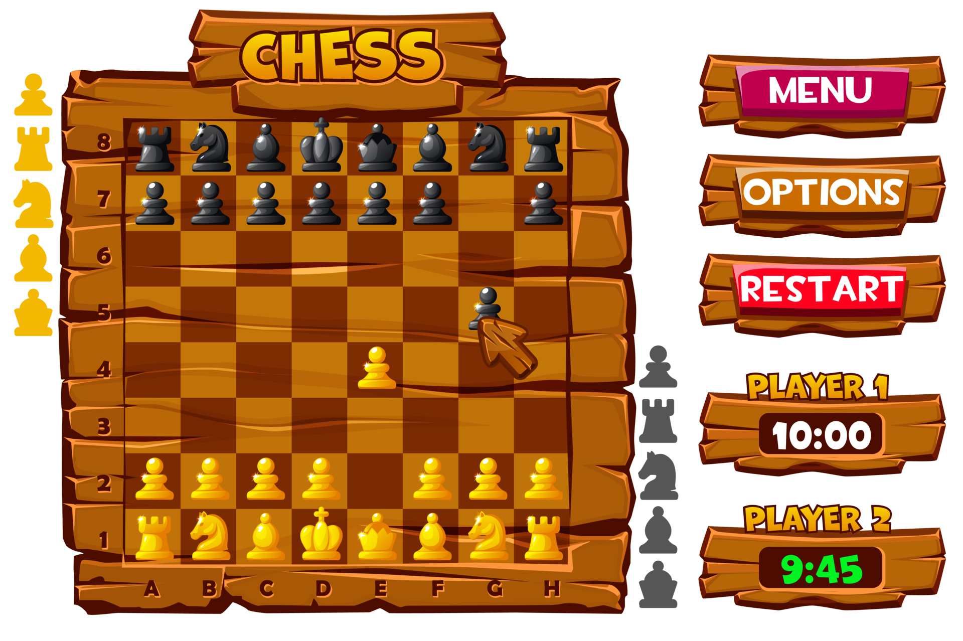 Chess Game Ui Interface And Button Set 17222233 Png