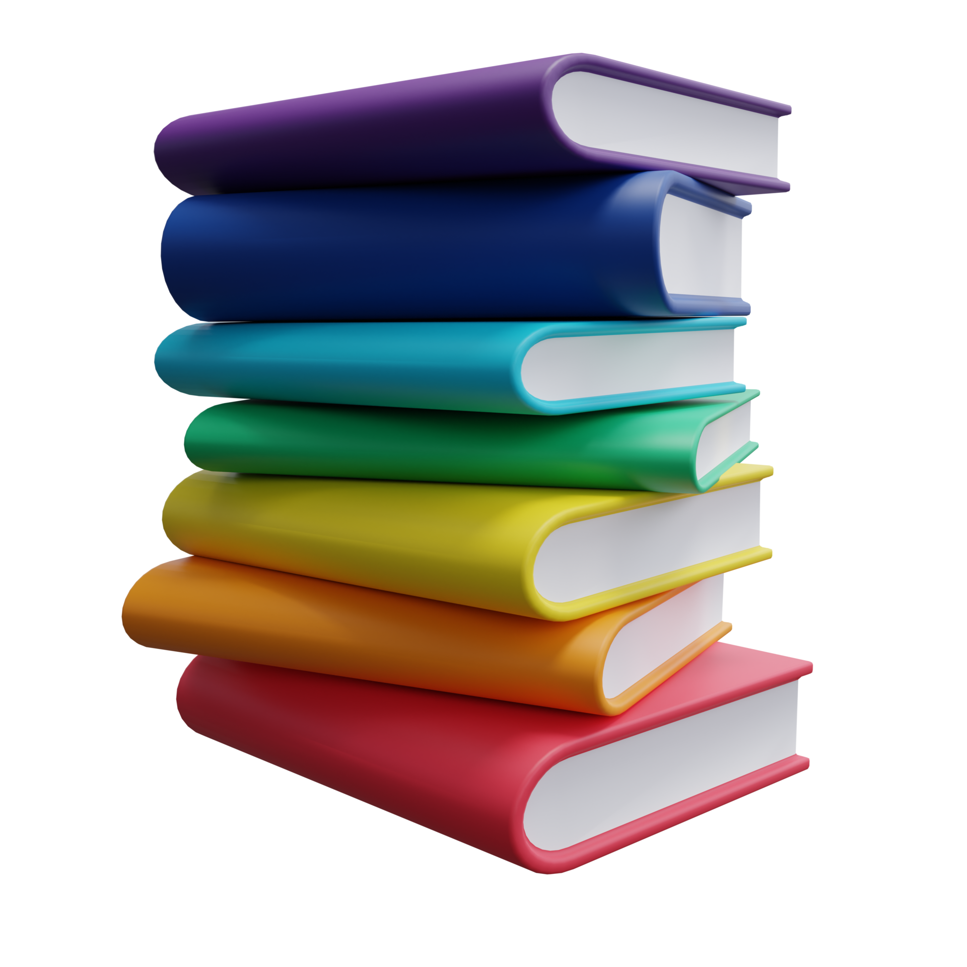 3d stack of books. 3d rendering illustration. 17222245 PNG
