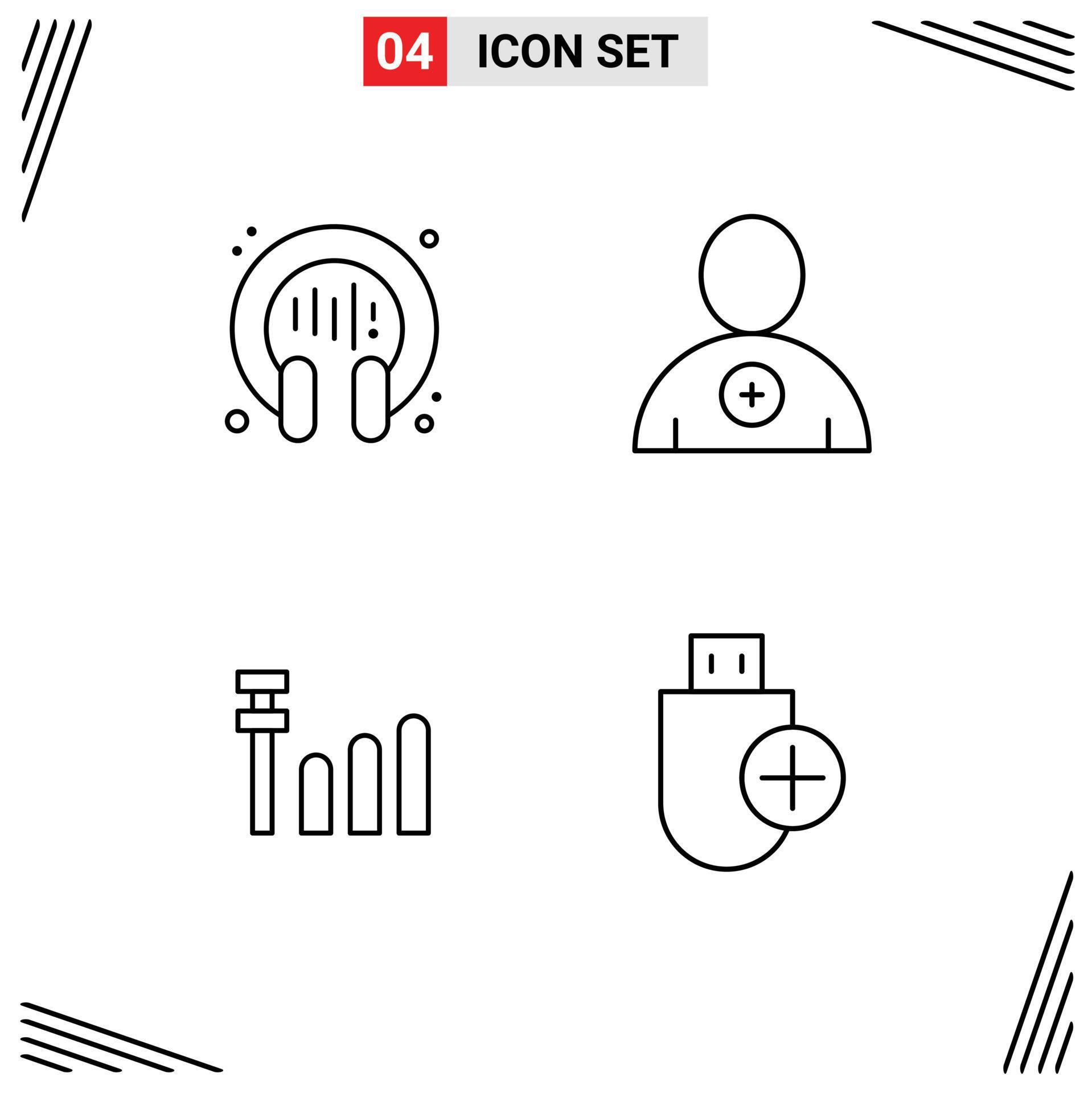 4 Creative Icons Modern Signs and Symbols of communication add support ... 4 Creative Icons Modern Signs and Symbols of communication add support ...