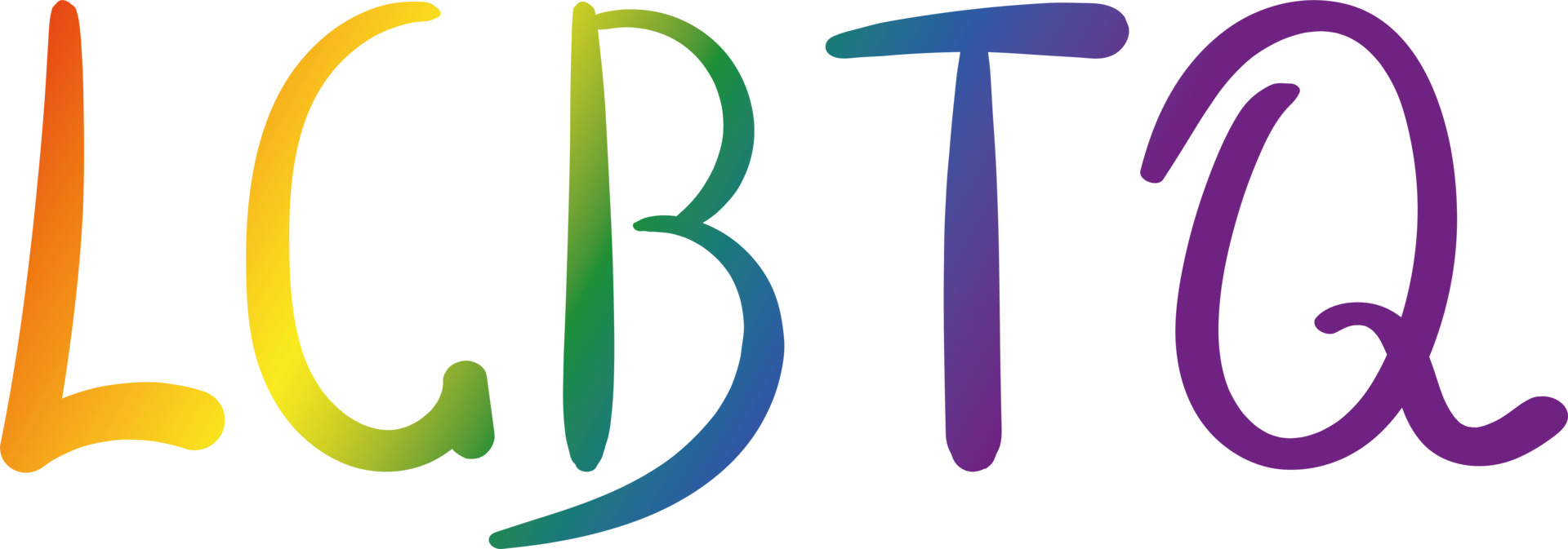 Gender Lgbt Doodle Rainbow Gradient Lettering Title Lgbtq 17222952 Png