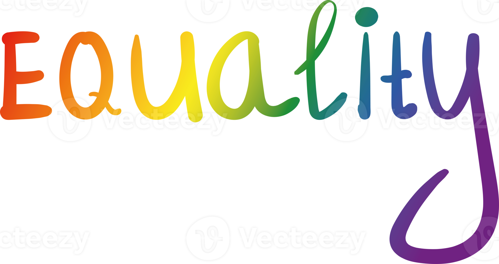 Gender Lgbt Doodle Rainbow Gradient Lettering Title Equality 17222956 Png
