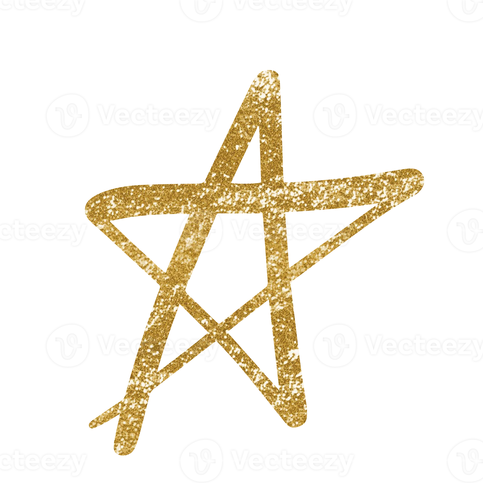 gold glitter hand drawn star design 17223087 PNG