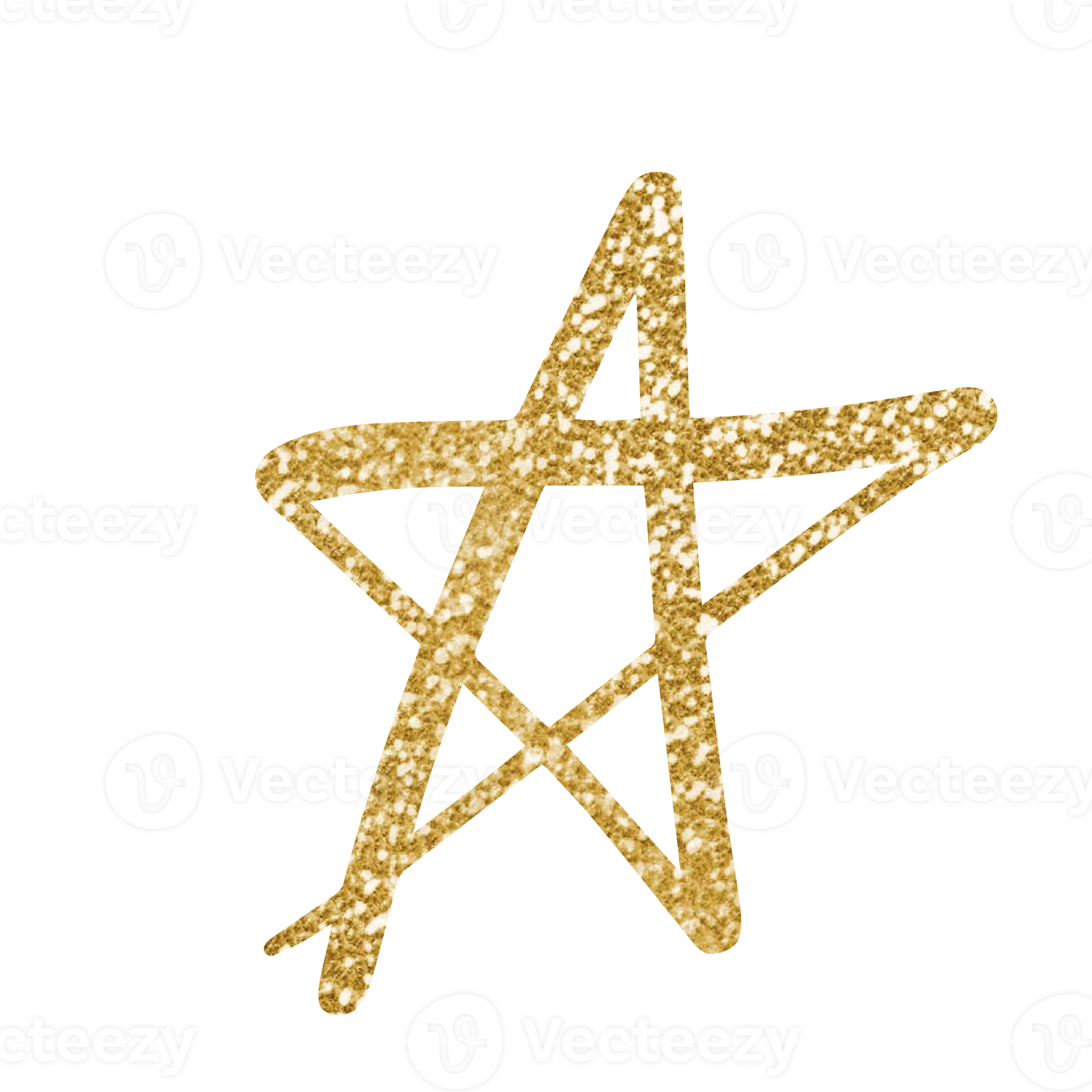 gold glitter hand drawn star design 17223104 PNG