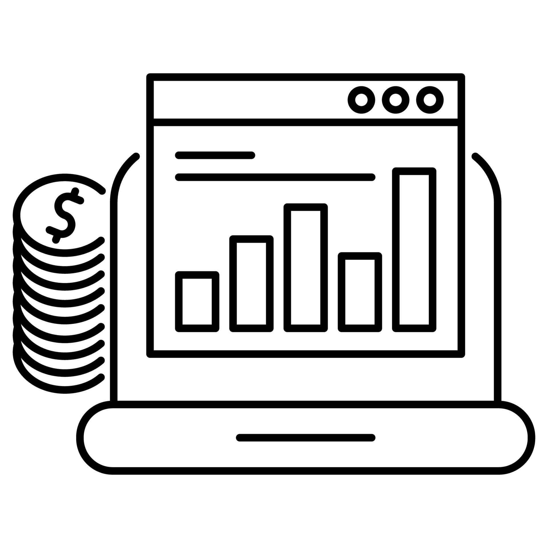 Business budget icon, suitable for a wide range of digital creative ...