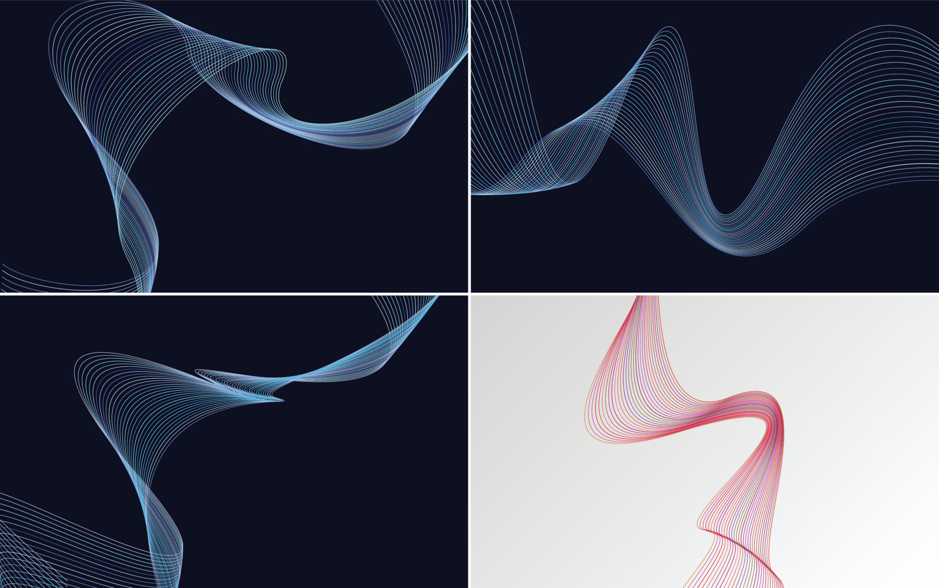 Wave curve abstract vector backgrounds for a sleek and modern look ...