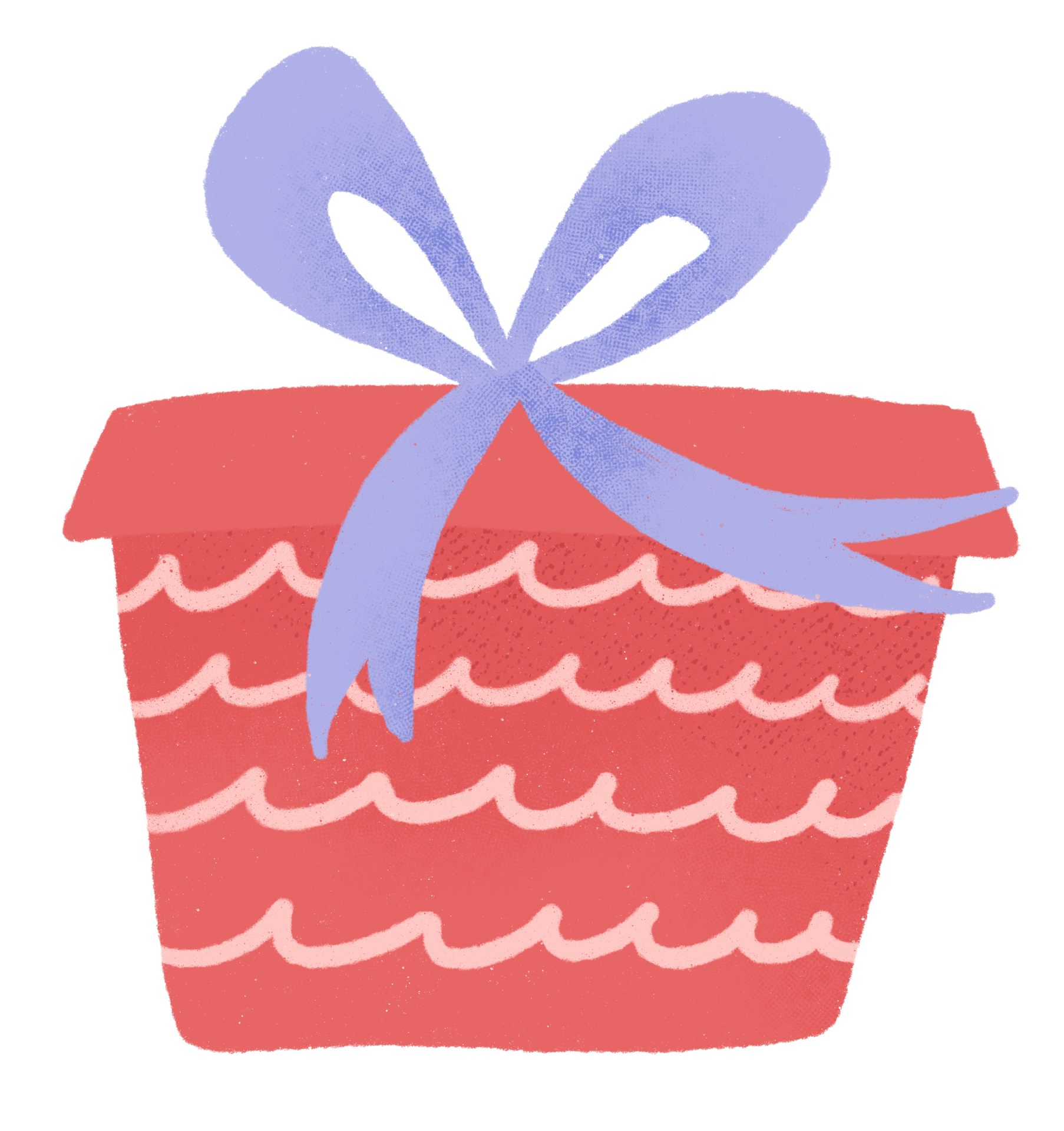 Cute Valentine's day gift box clipart. Hand drawn simple holiday ...