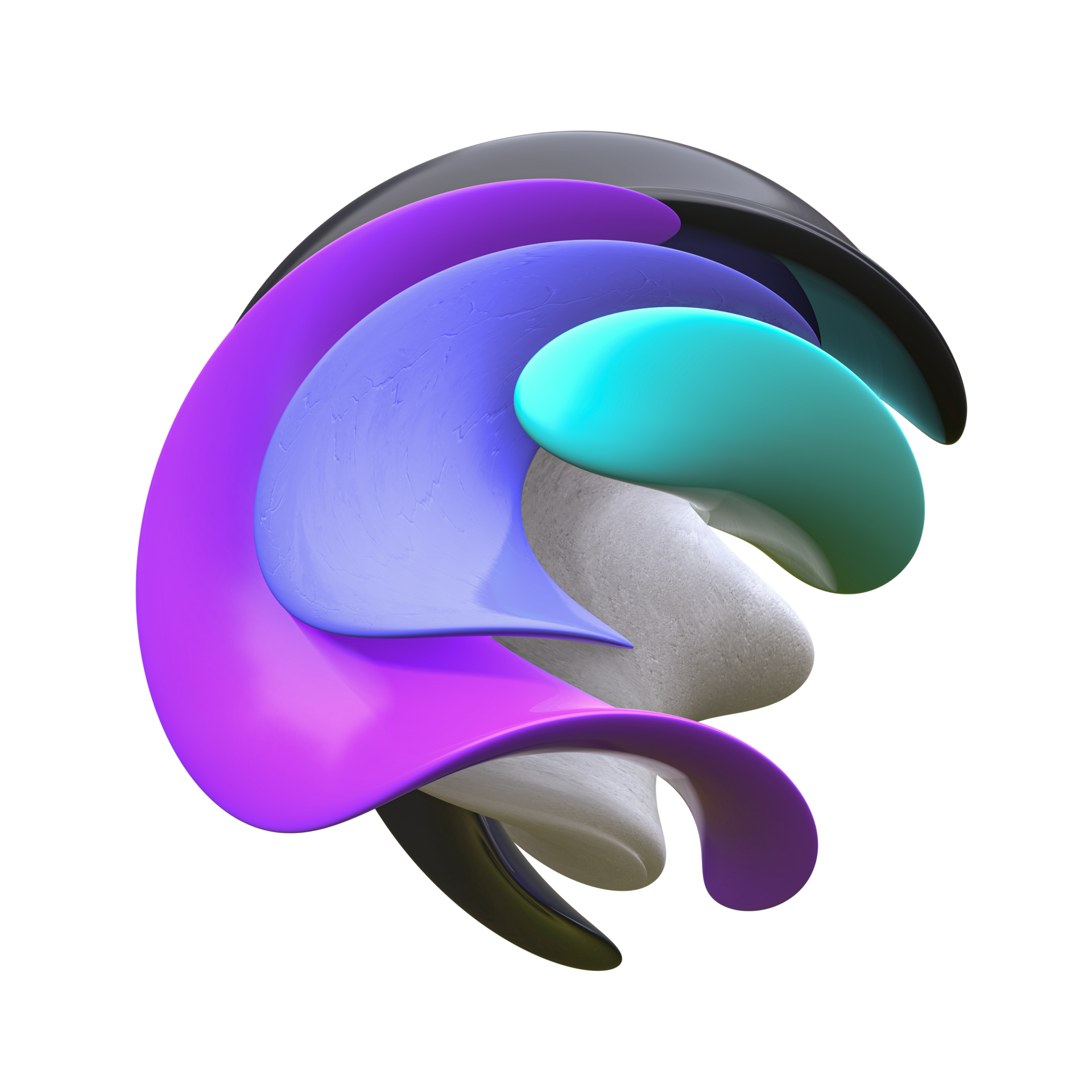 formas dinámicas retorcidas. diseño abstracto de objetos aislados para su próximo proyecto ...